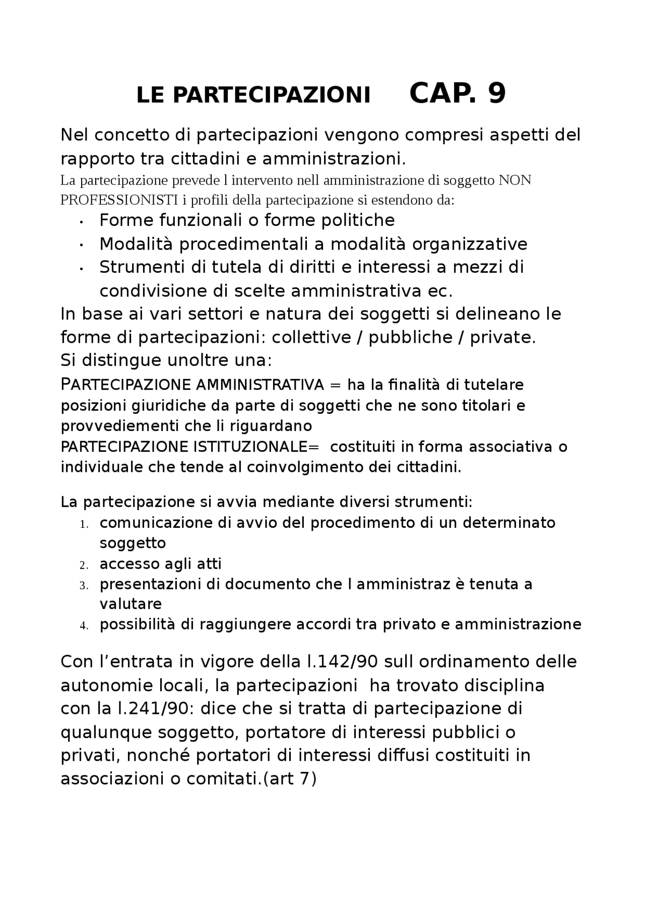 Diritto Delle Autonomie Locali Le Partecipazioni Capitolo 9 Libro