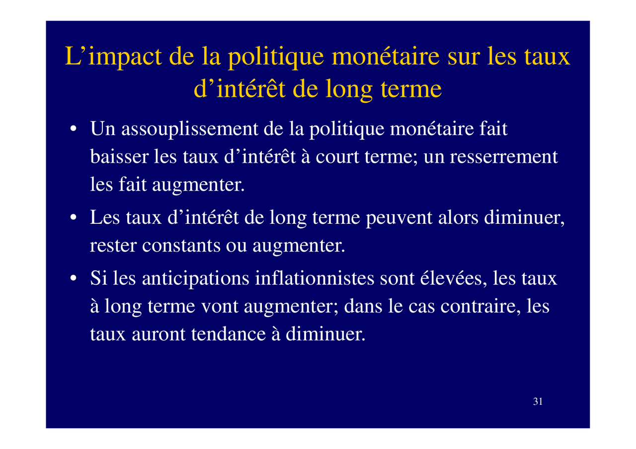 Notes Sur La Politique Monétaire 3° Partie Docsity