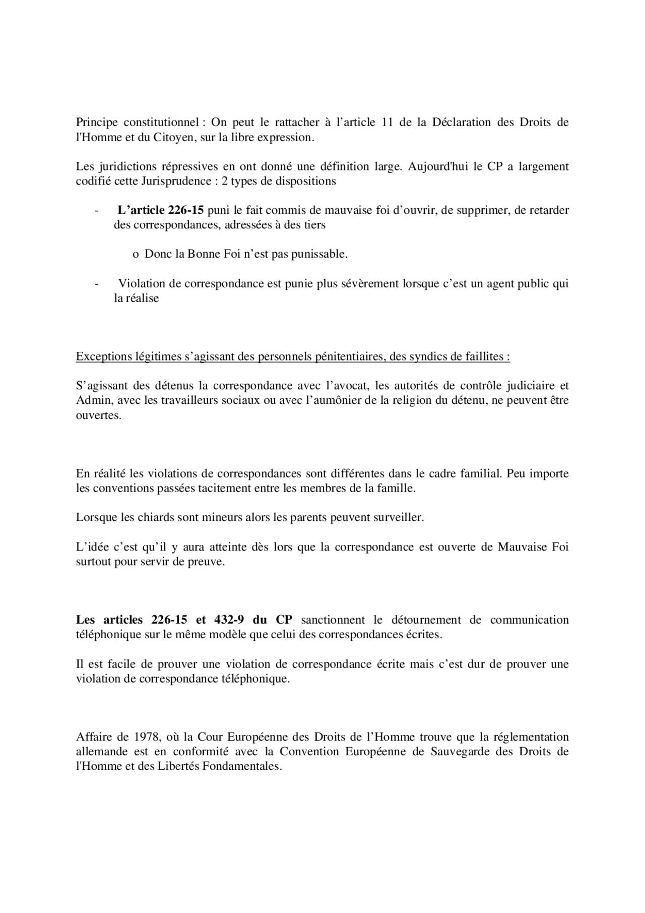 Rèsumé Sur Le Régime Des Libertés 2° Partie Docsity