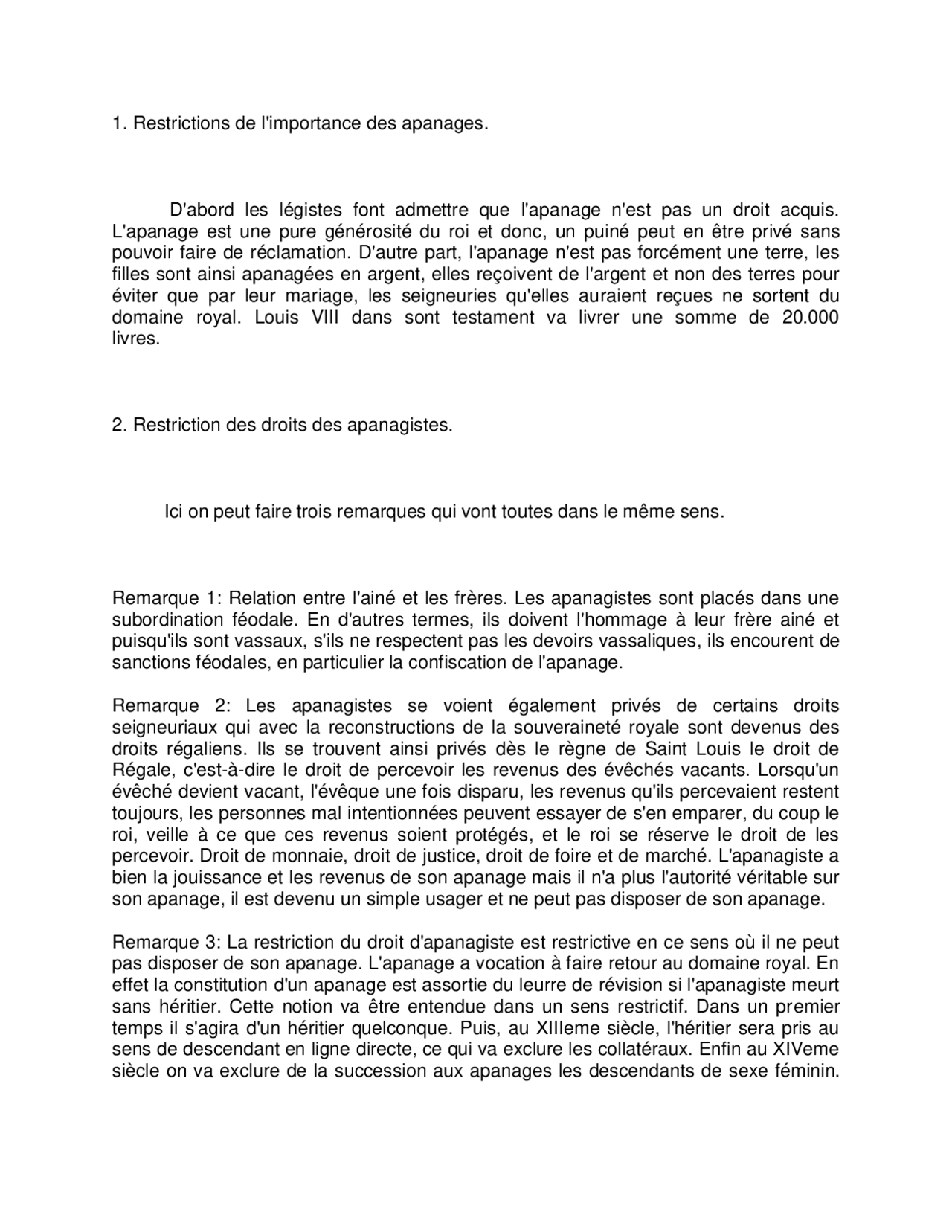 Notes Sur Lhistoire Du Droit 3° Partie Docsity