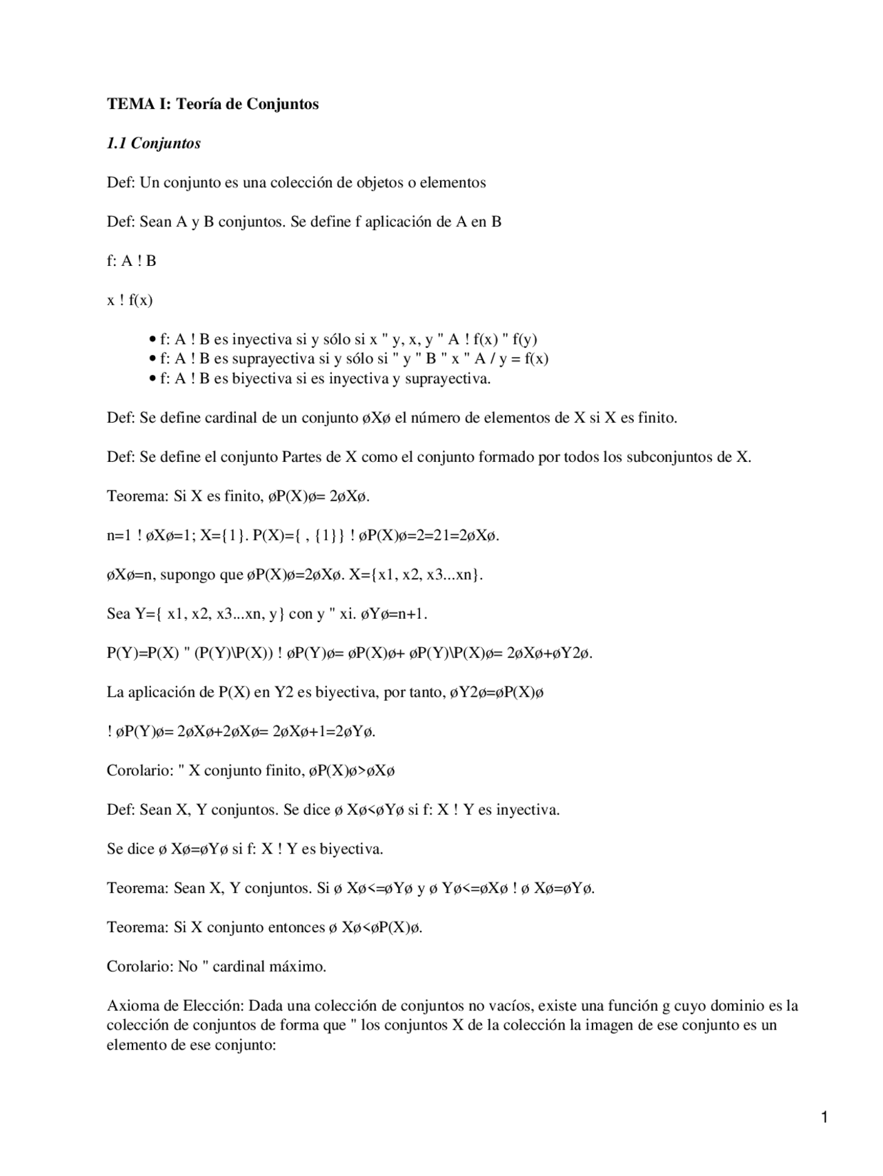 Apuntes Sobre La Teoría De Conjuntos Docsity
