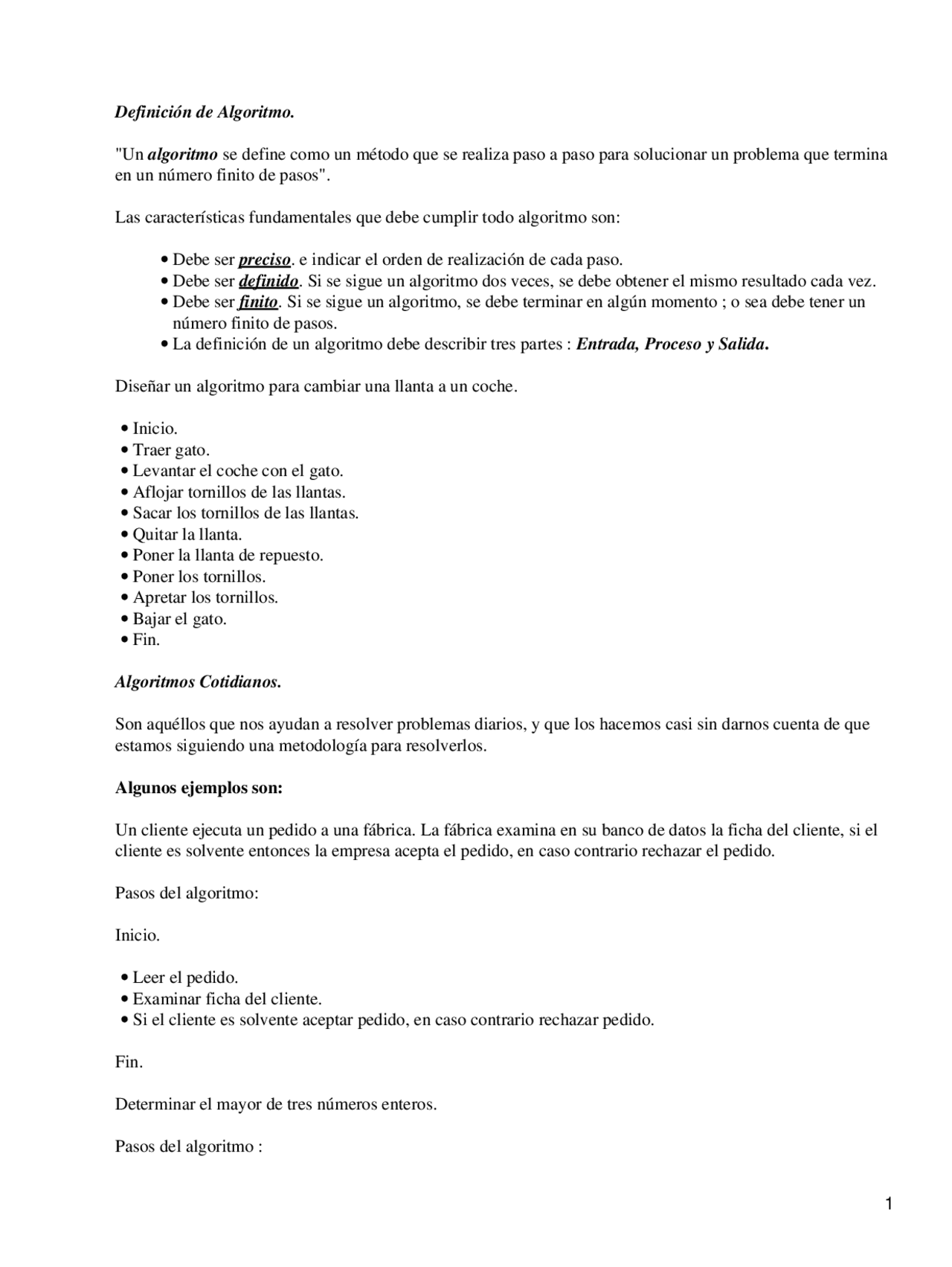 Apuntes Sobre Los Algoritmos Docsity