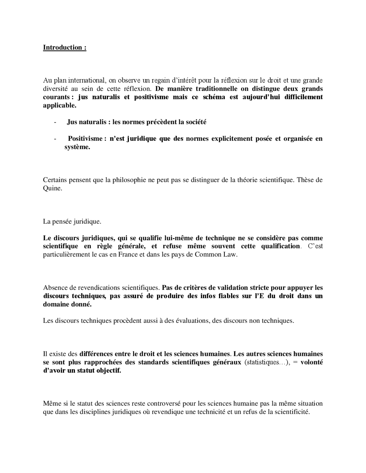 Notes Sur Lhistoire De La Pensée Juridique 1° Partie Docsity