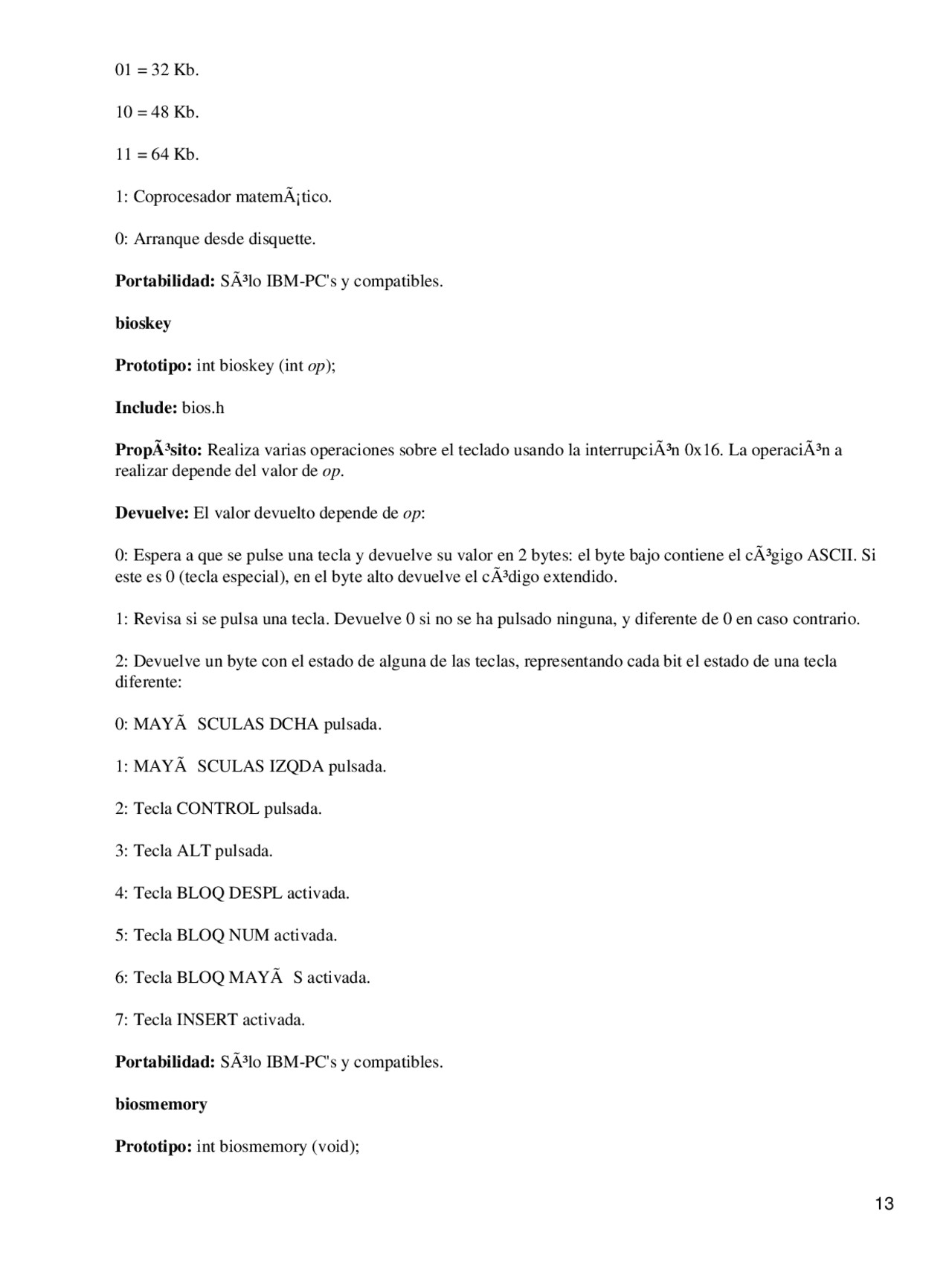 Apuntes sobre la Biblioteca de Funciones de Turbo C Parte2 - Docsity
