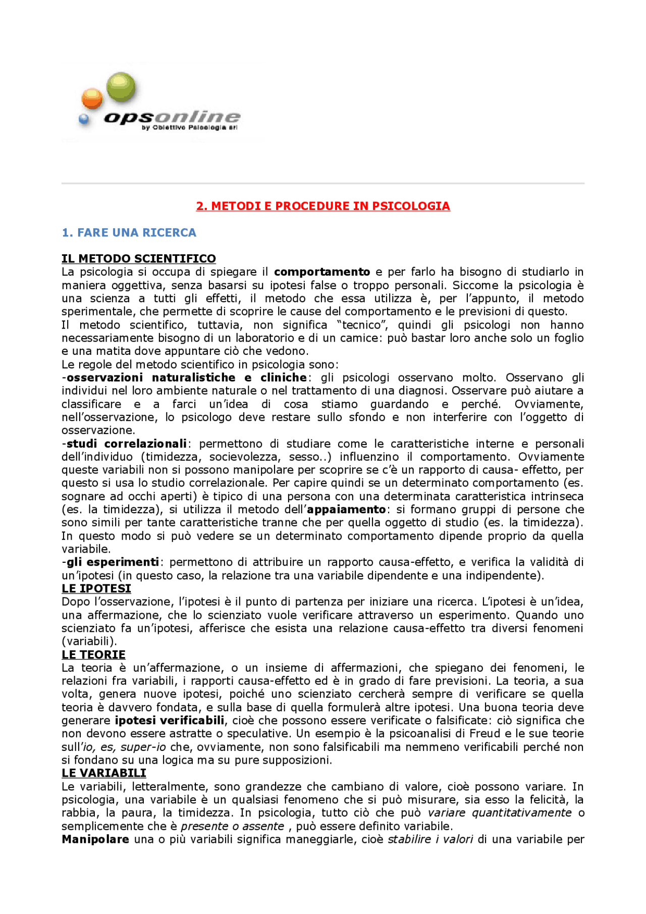 Psicologia Generale Riassunti Carlson Docsity