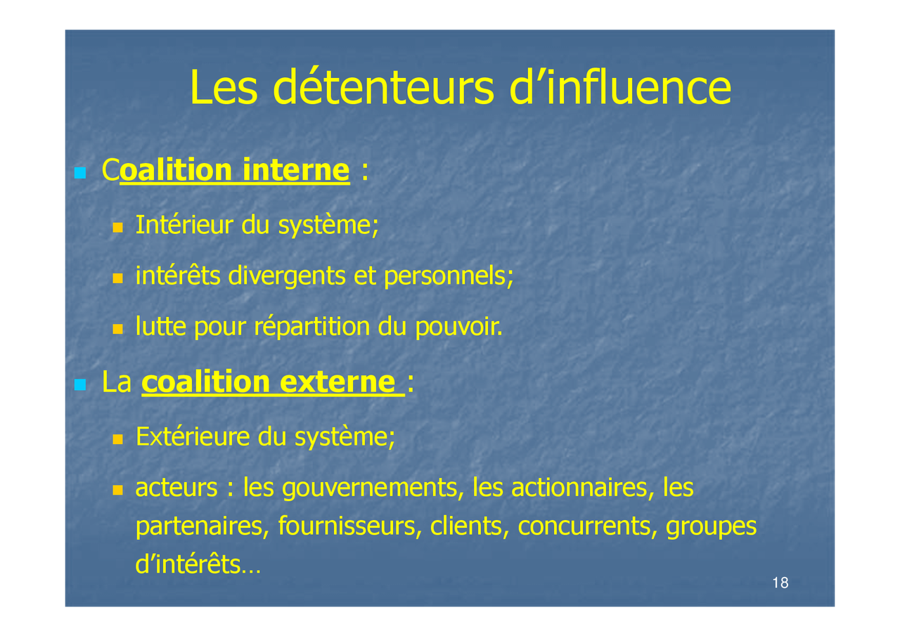 Notes Sur Le Management Des Grandes Entreprises 2° Partie Docsity