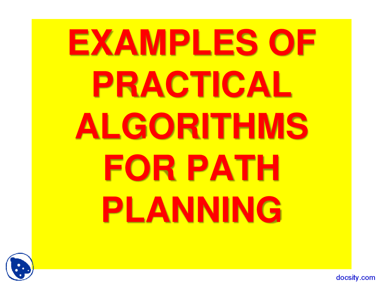 Bug Algorithms Embedded Intelligent Robotics Lecture Slides Docsity
