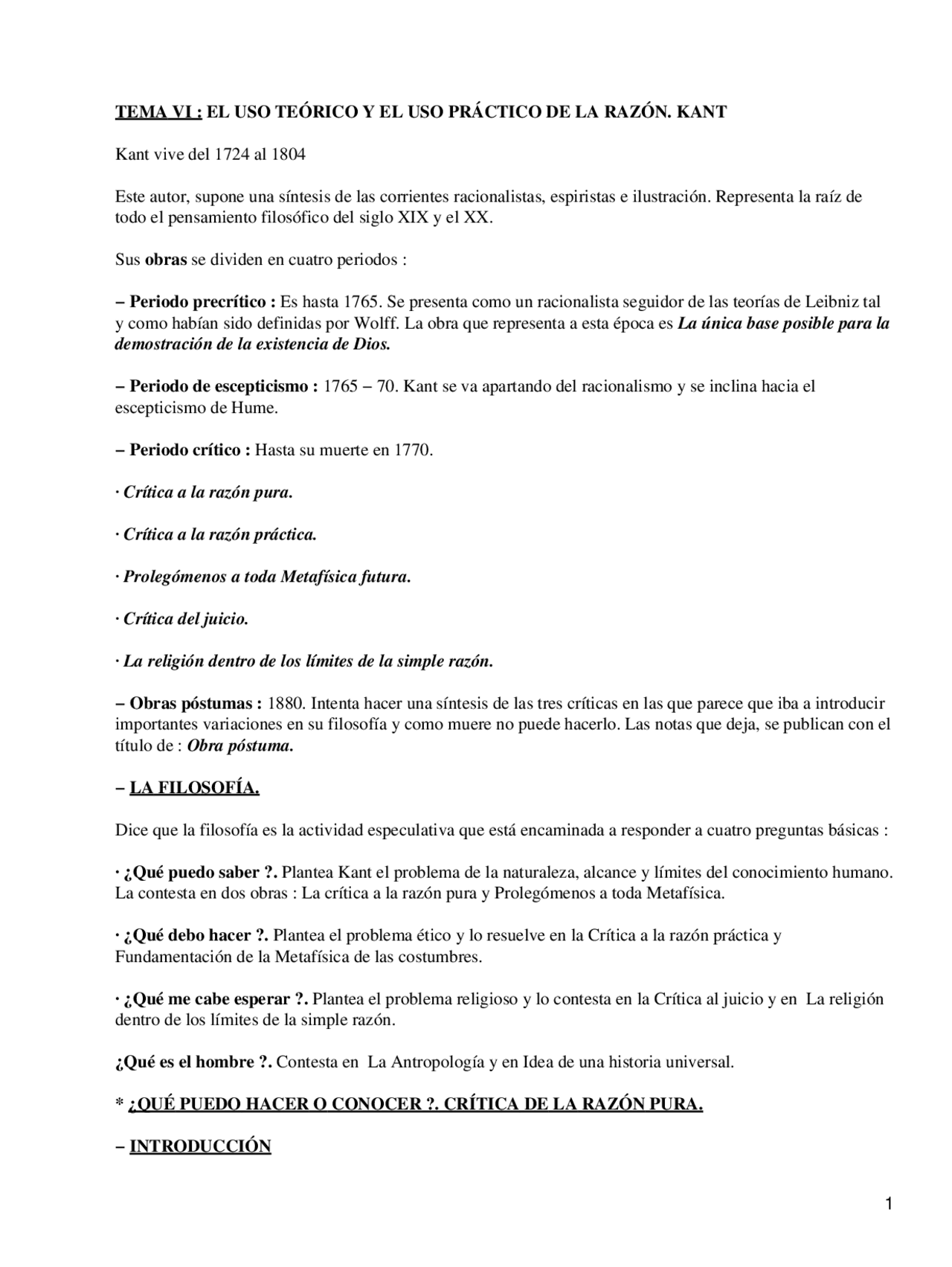 Apuntes sobre los Usos de la Razón - Docsity