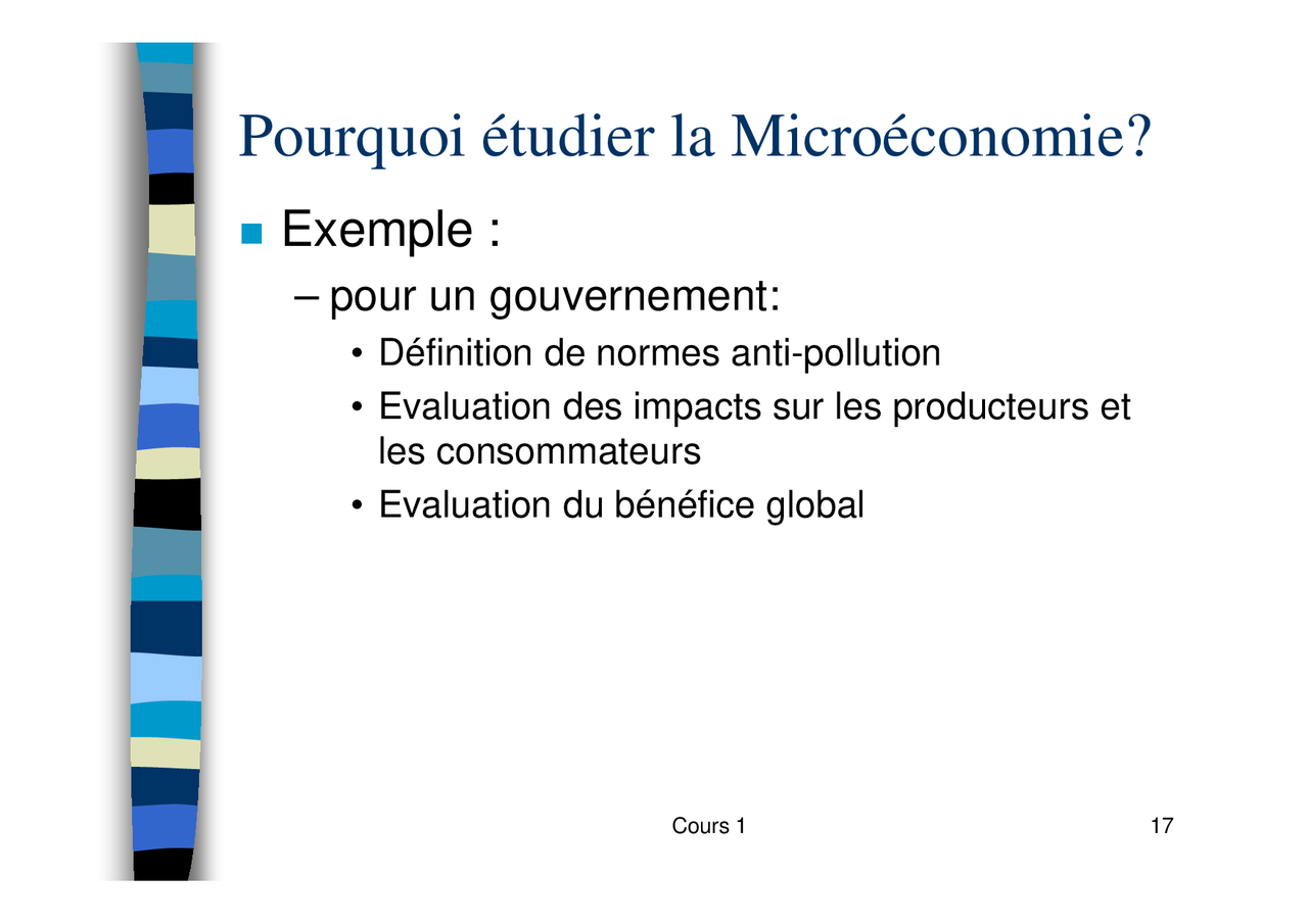Notes Sur La Microéconomie Et La Finance 2° Partie Docsity
