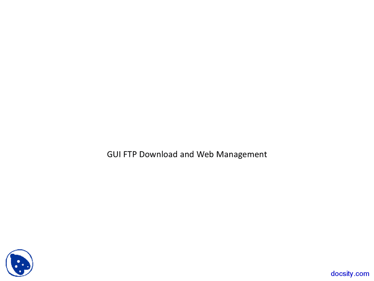 Gui Web Management Networking Lecture Slides Docsity