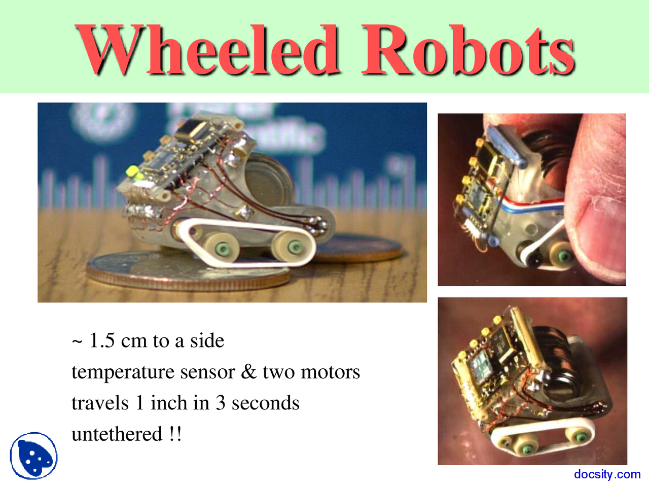 Wheeled Robots Embedded Intelligent Robotics Lecture Slides Docsity