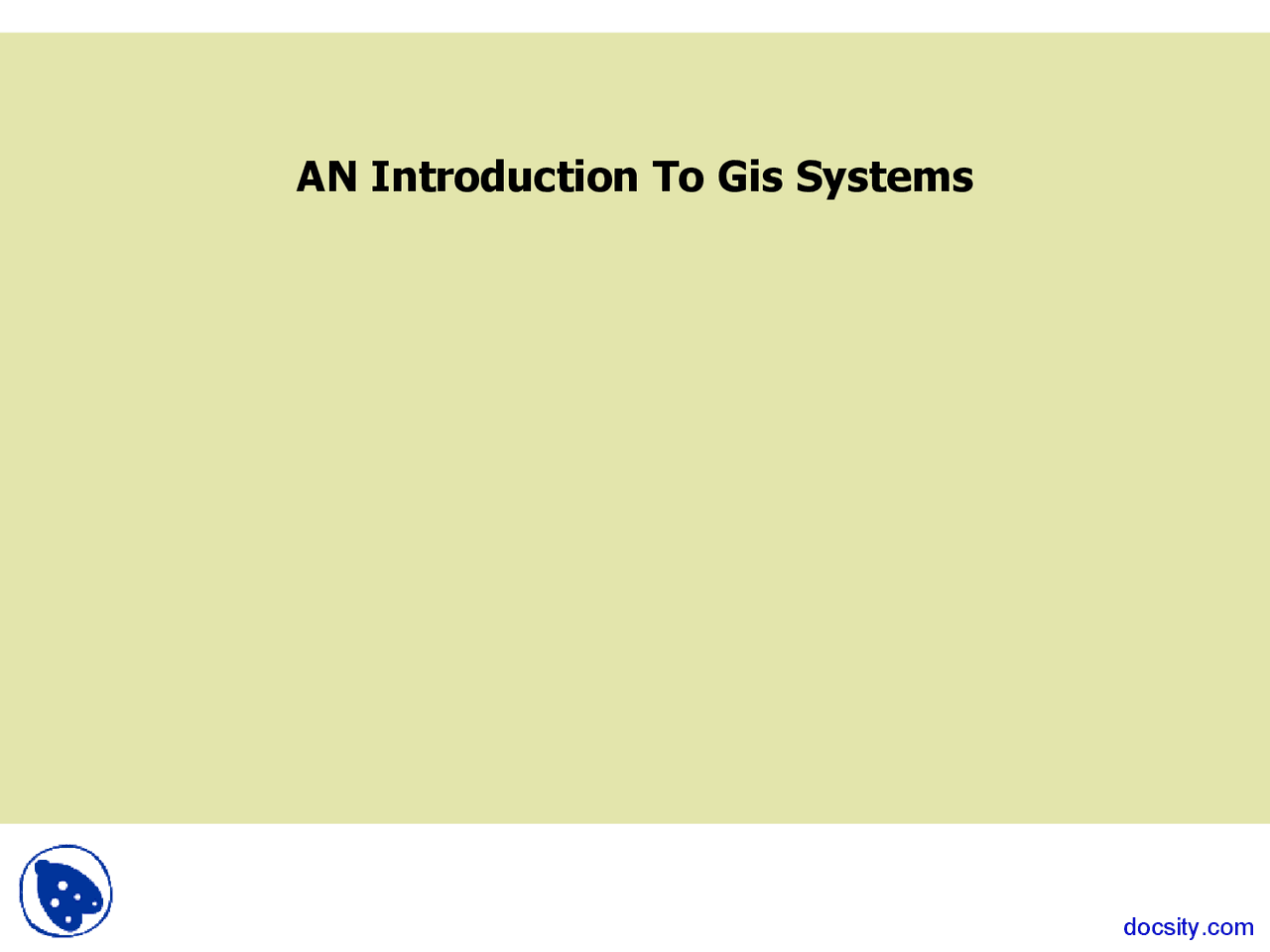 Introduction To Gis Systems Landscape Ecology And People Lecture