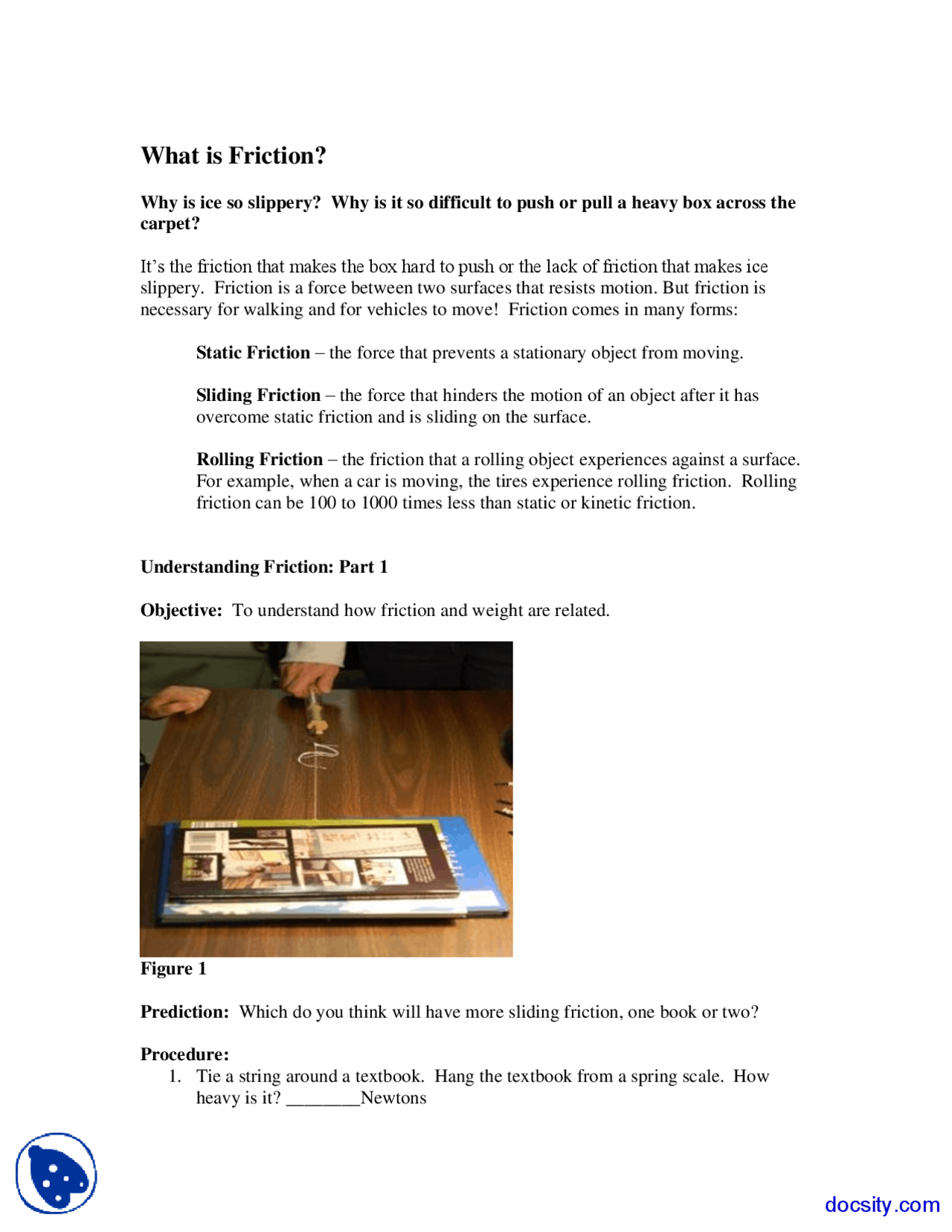 Friction - Engineering - Lecture Notes | Study notes Engineering | Docsity