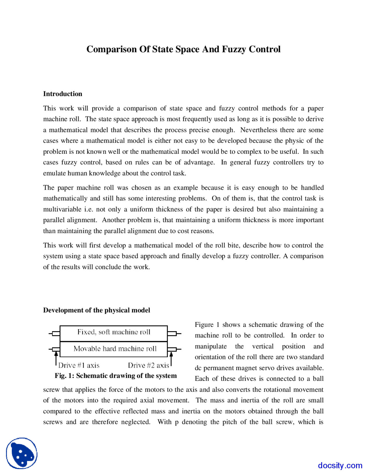 Fuzzy Vs Classical Control Embedded Intelligent Robotics Lecture Notes Docsity