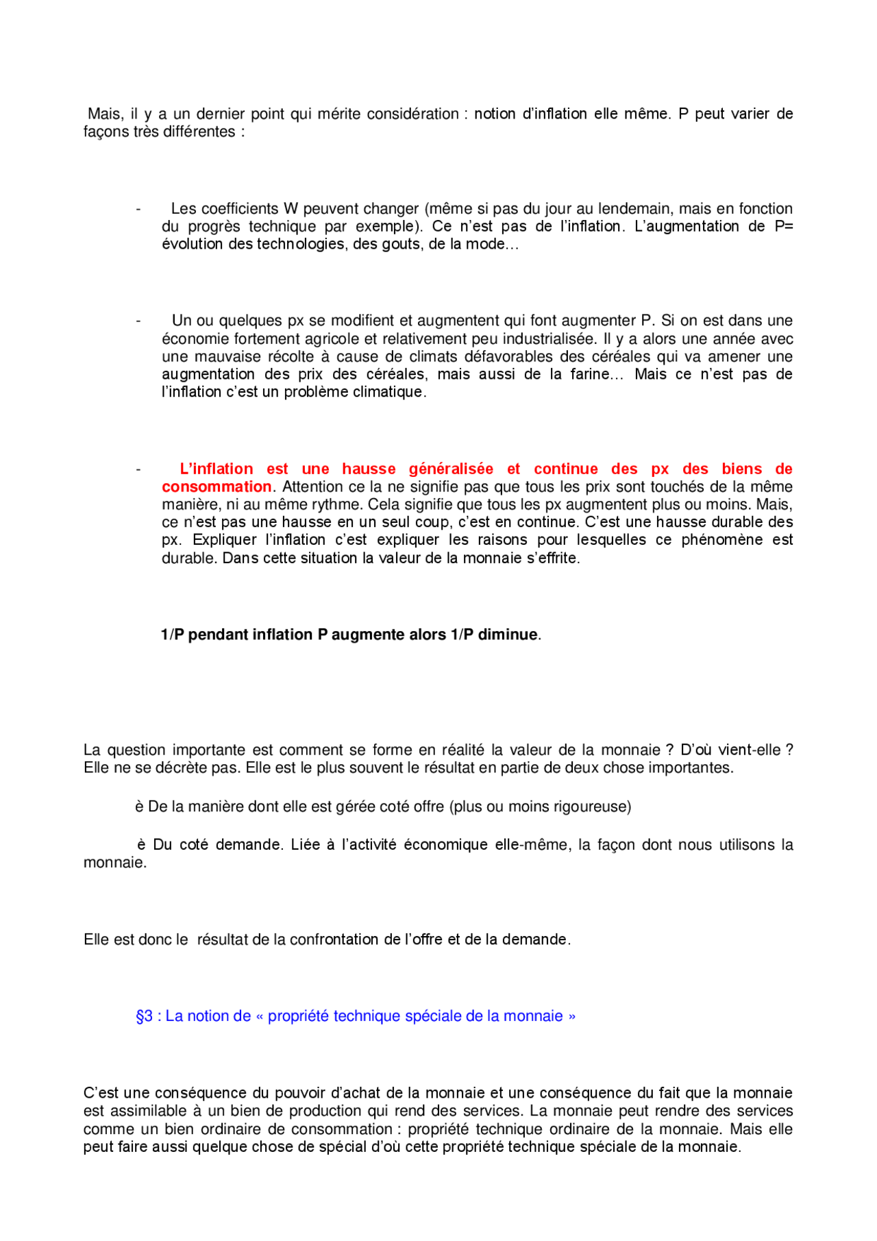 Notes Sur Les Aspects Conceptuels De La Monnaie 2° Partie Docsity