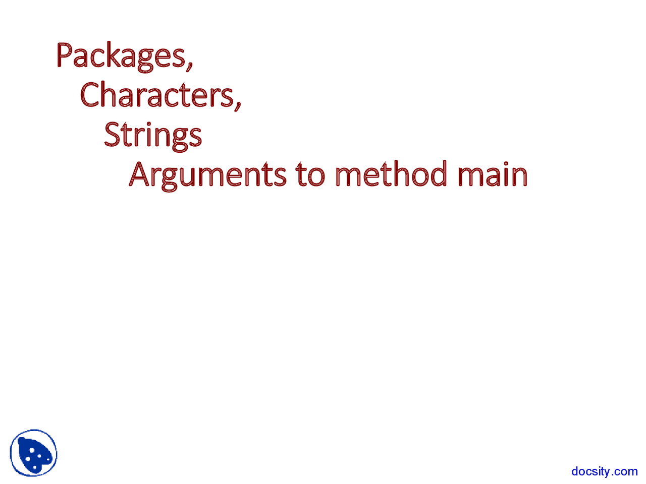 Package - Object Oriented Programming and Data Structures - Lecture Slides - Docsity