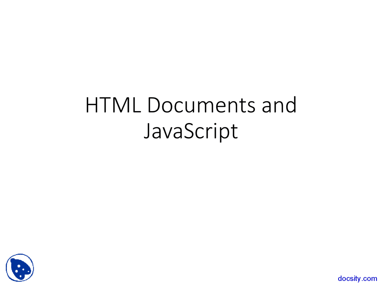 Html Documents Introduction To Java Script Lecture Slides Docsity 8499