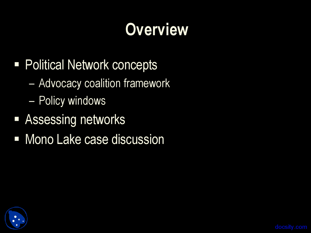 Political Network Collaboration Lecture Slides Docsity
