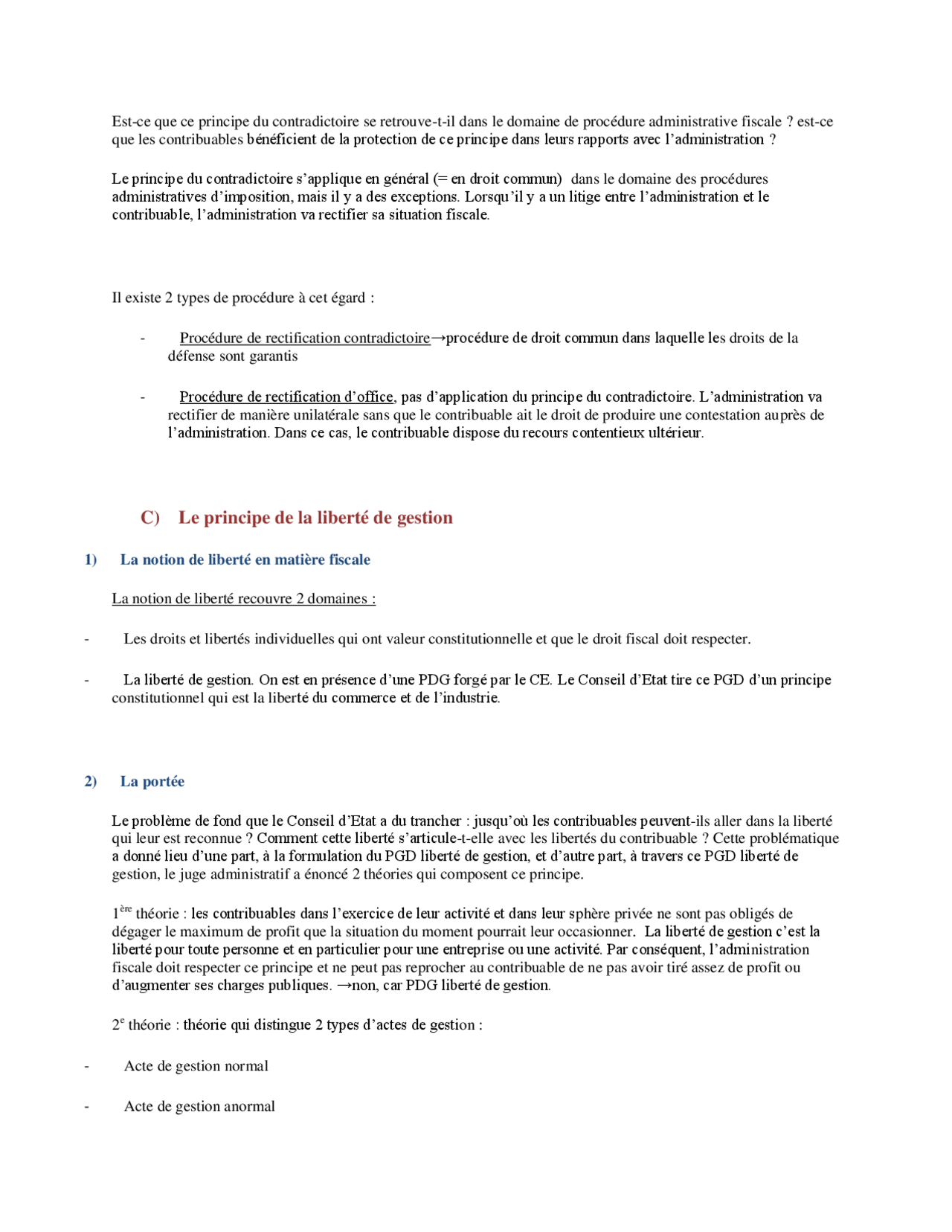 Notes Complètes De Droit Fiscal 2° Partie Docsity