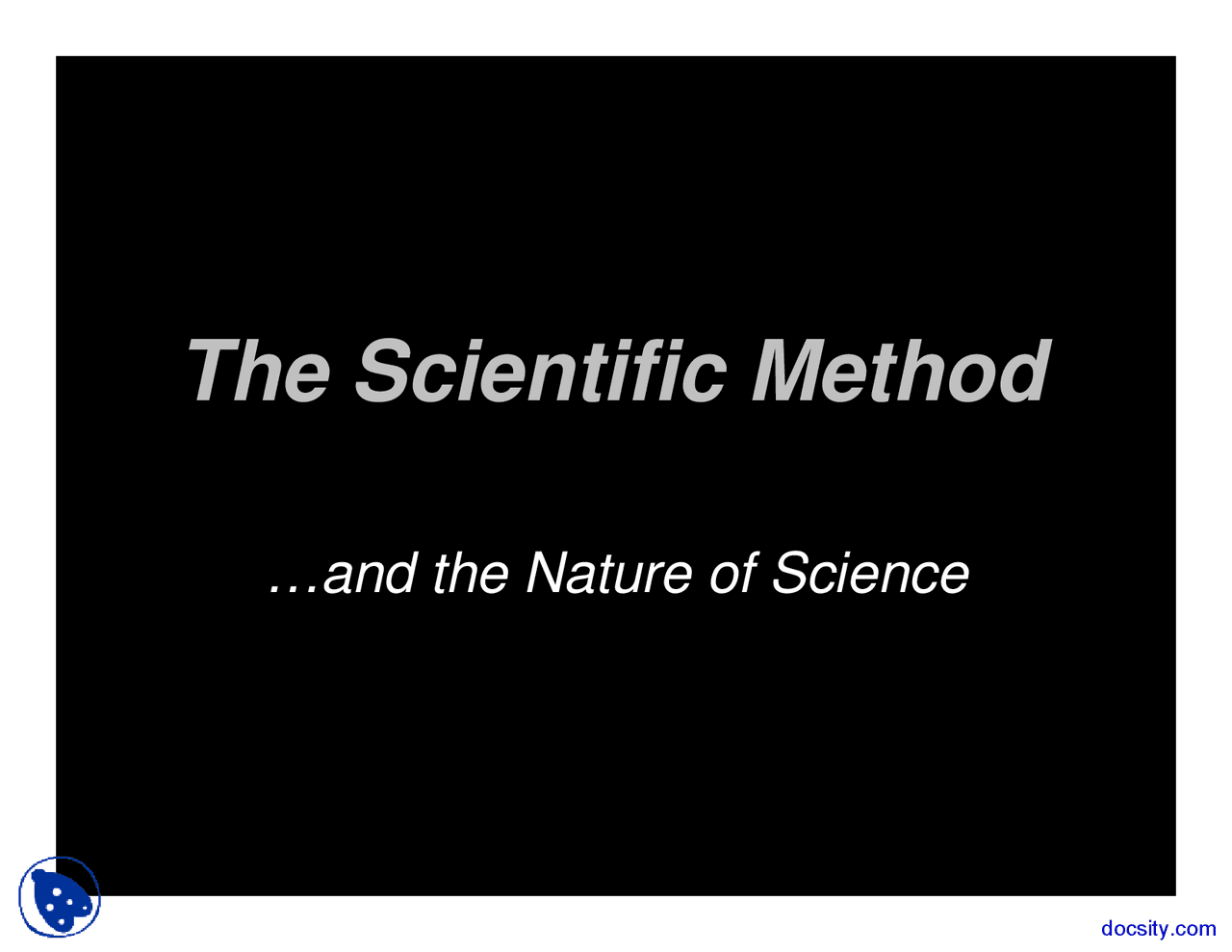 Scientific Method Earth Science Lecture Slides Slides Earth