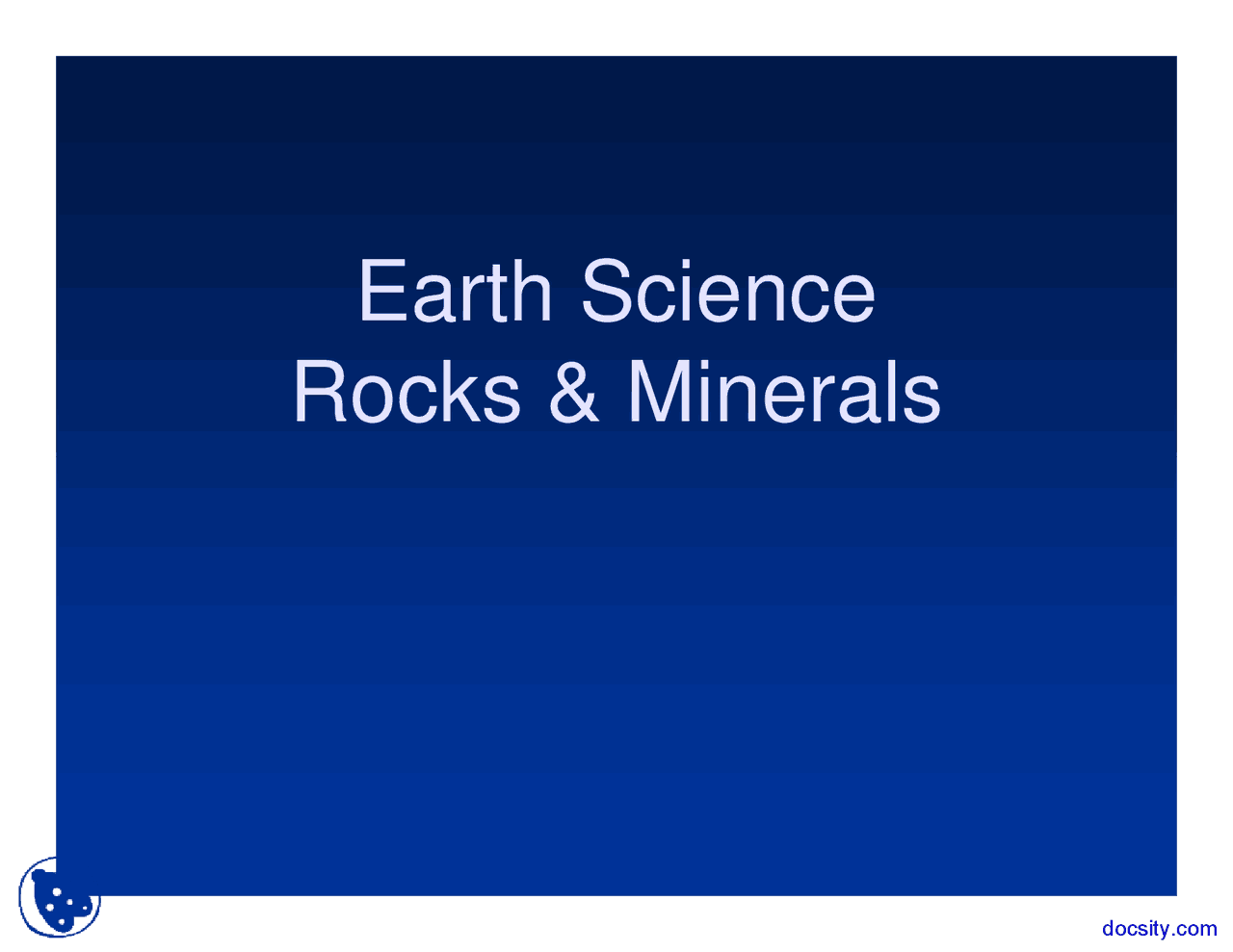 Rocks and Minerals - Earth Science - Lecture Slides | Slides Earth ...