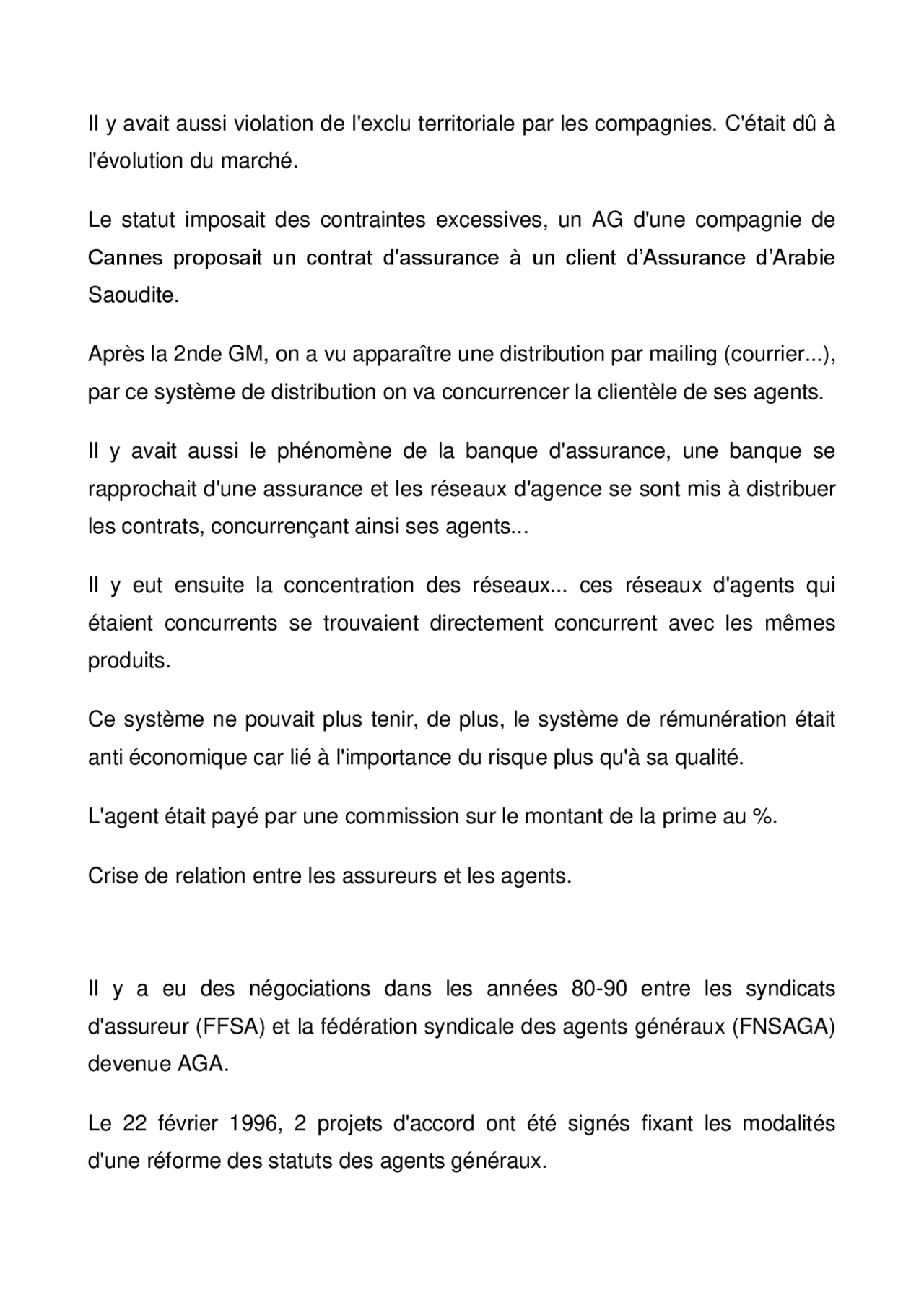 Notes Sur Les Intermédiaires Dassurance 2° Partie Docsity