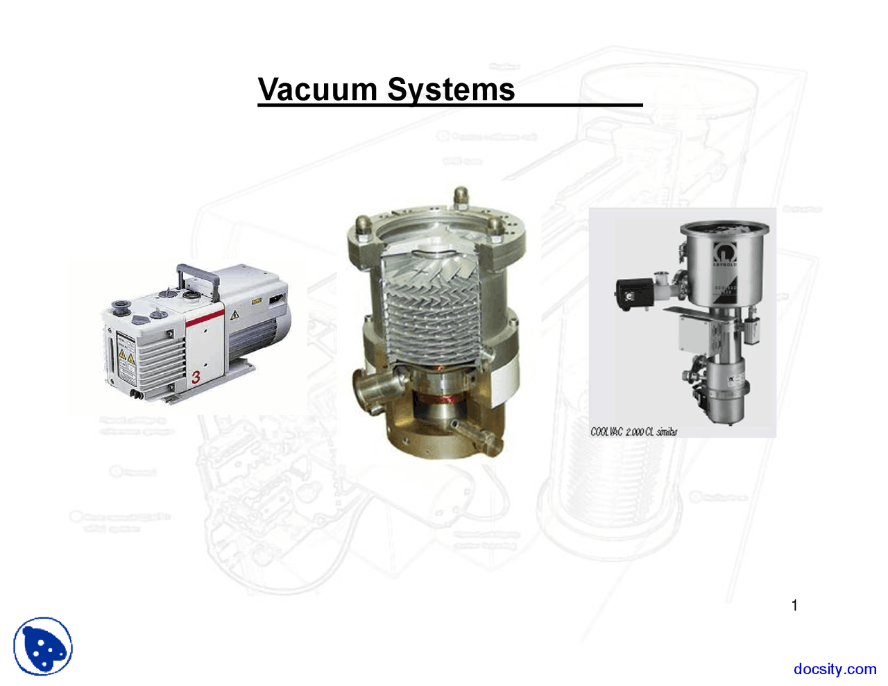 Vacuum Systems Mass Spectrometry Lecture Slides Docsity