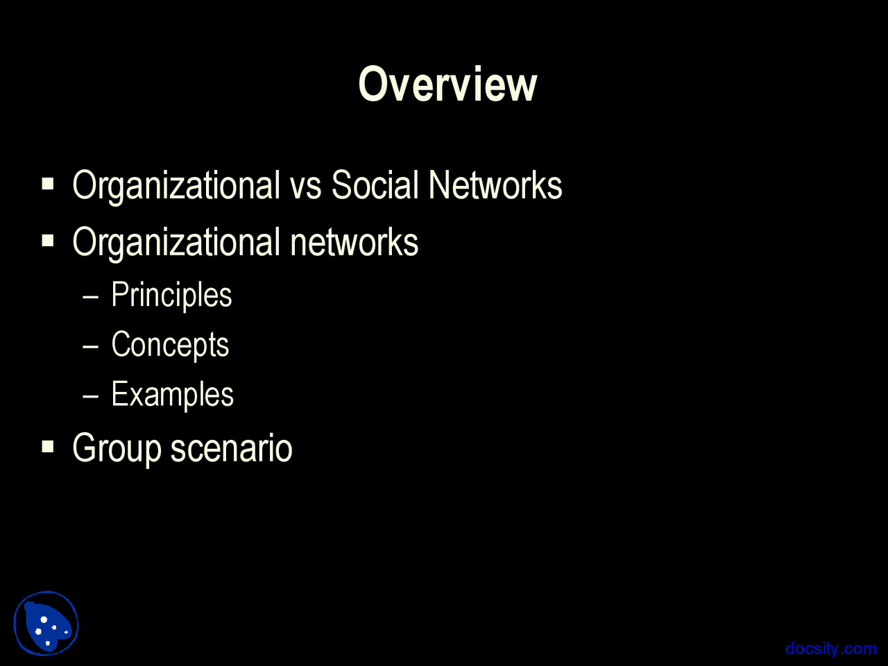 Organizational Networks Collaboration Lecture Slides Docsity