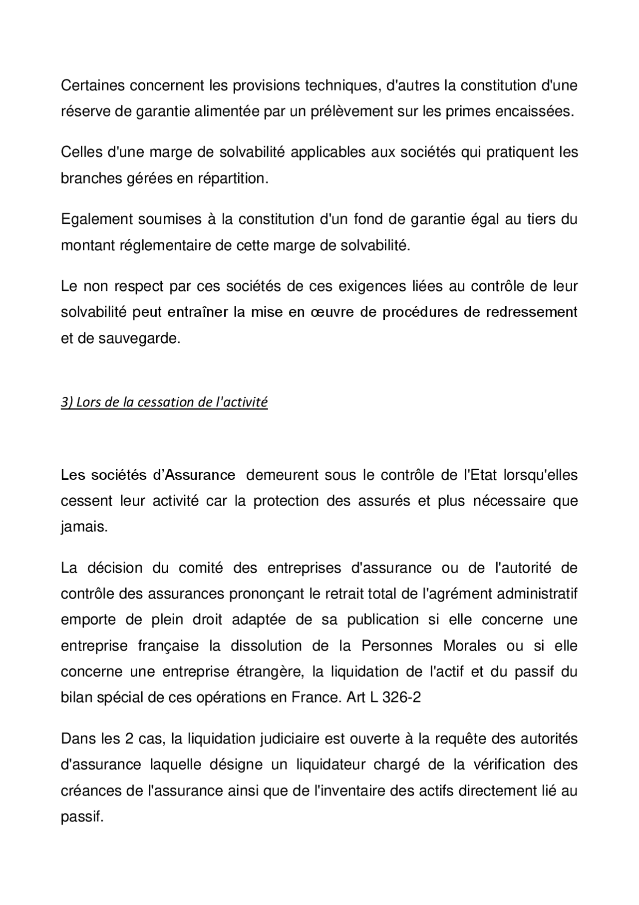 Notes Sur Le Thème Des Entreprises Dassurance 2° Partie Docsity