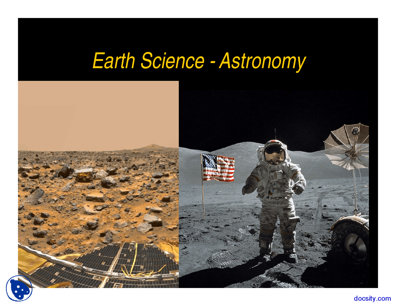 Astronomy Introduction - Earth Science - Lecture Slides - Docsity