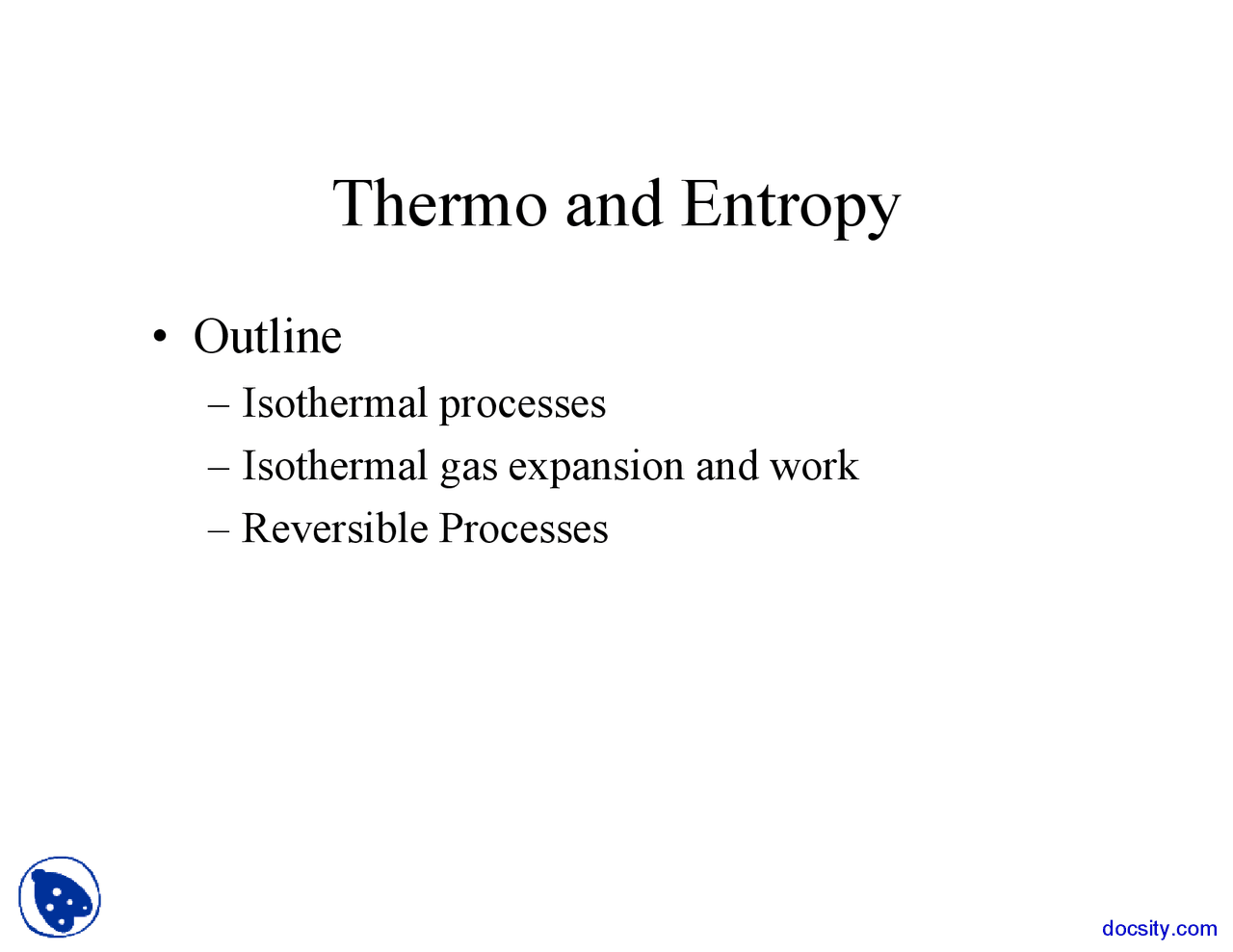 Thermo And Entropy Chemical Principles Lecture Slides Docsity