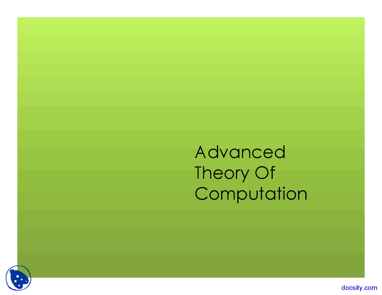 Pure Genetic Algorithm Advanced Theory Of Computation Lecture