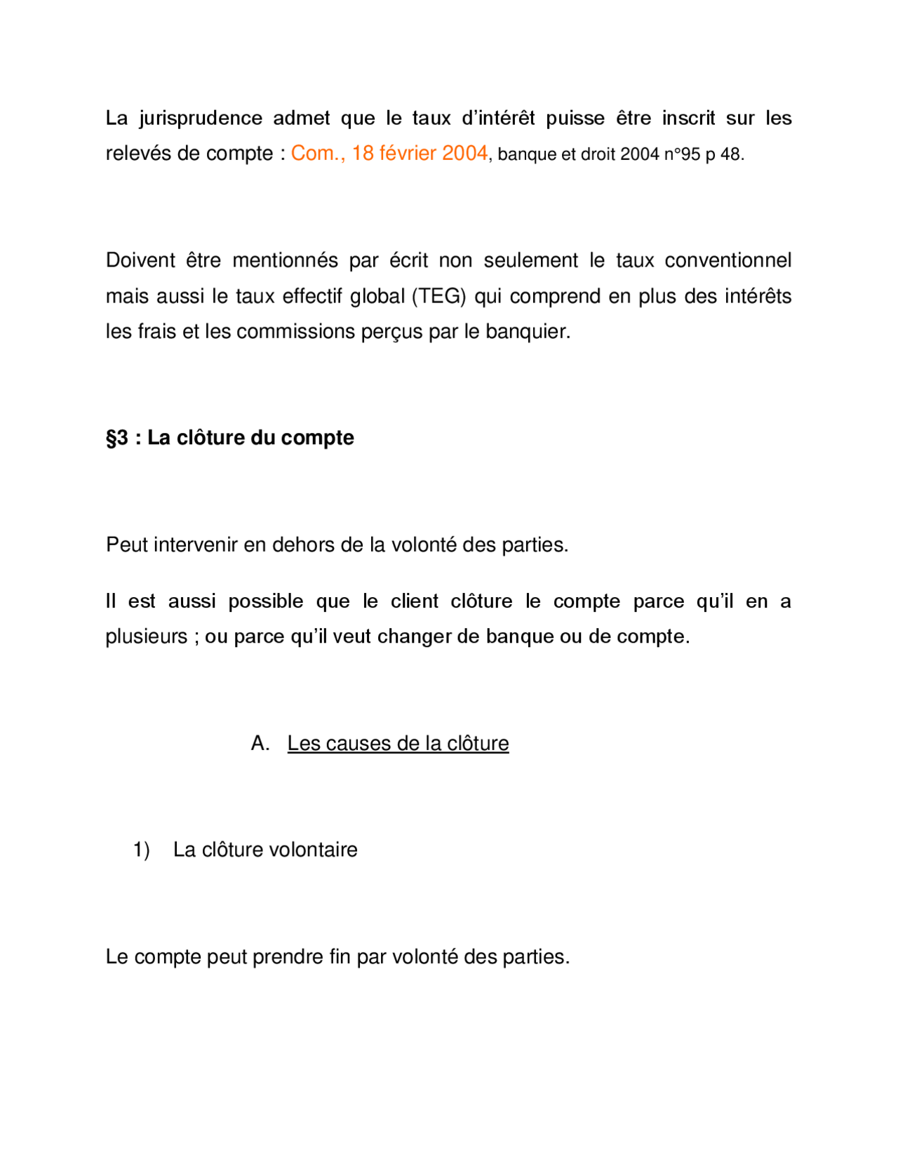 Notes De Droit Bancaire 3° Partie Docsity