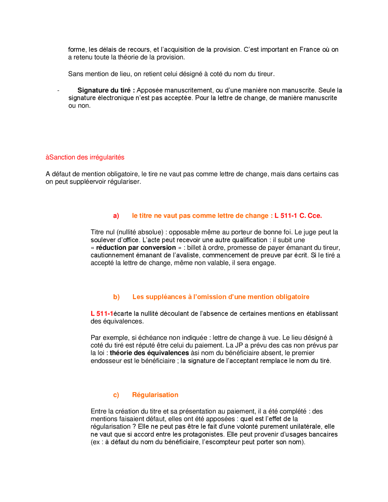 Notes Sur Les Instruments De Paiement Et De Crédit 3° Partie Docsity