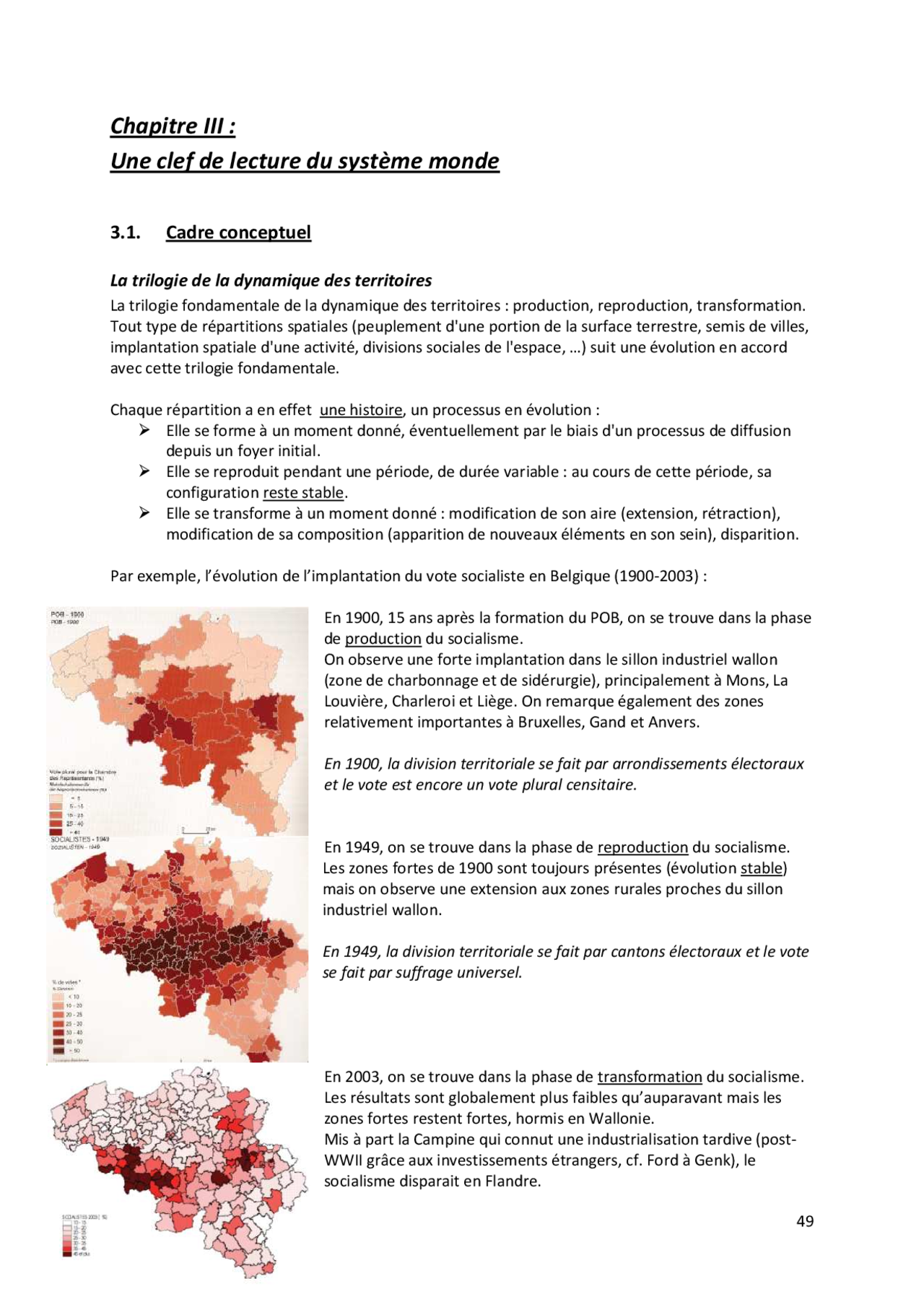 Notes sur la géographie humaine - 3° partie - Docsity