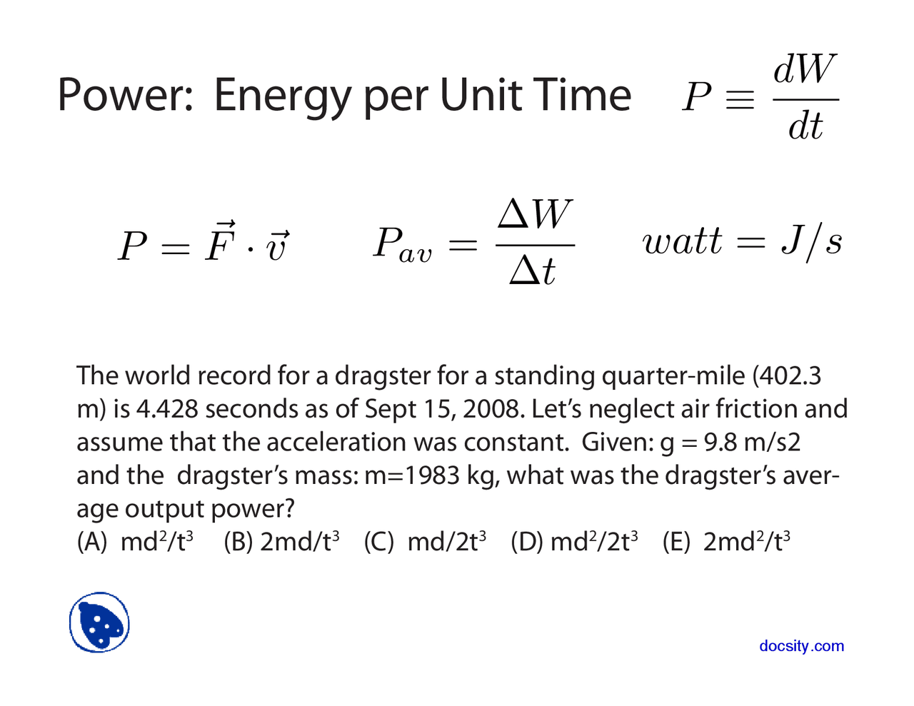 Power Engineering Physics Lecture Slides Docsity