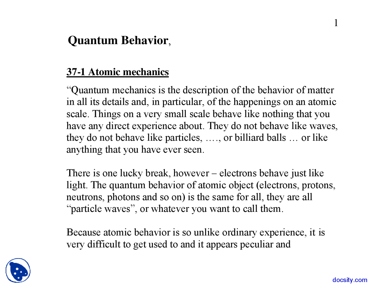Quantum Behavior of Electrons: Wave-Particle Duality and Interference ...