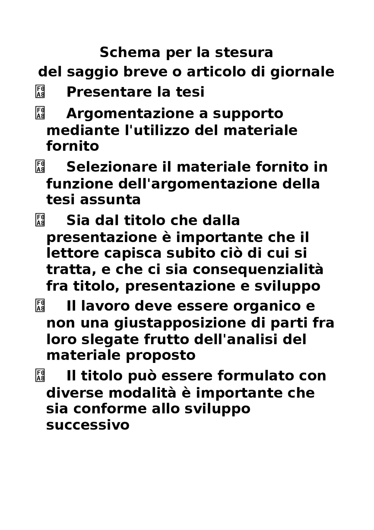 Schema Saggio Breve Docsity