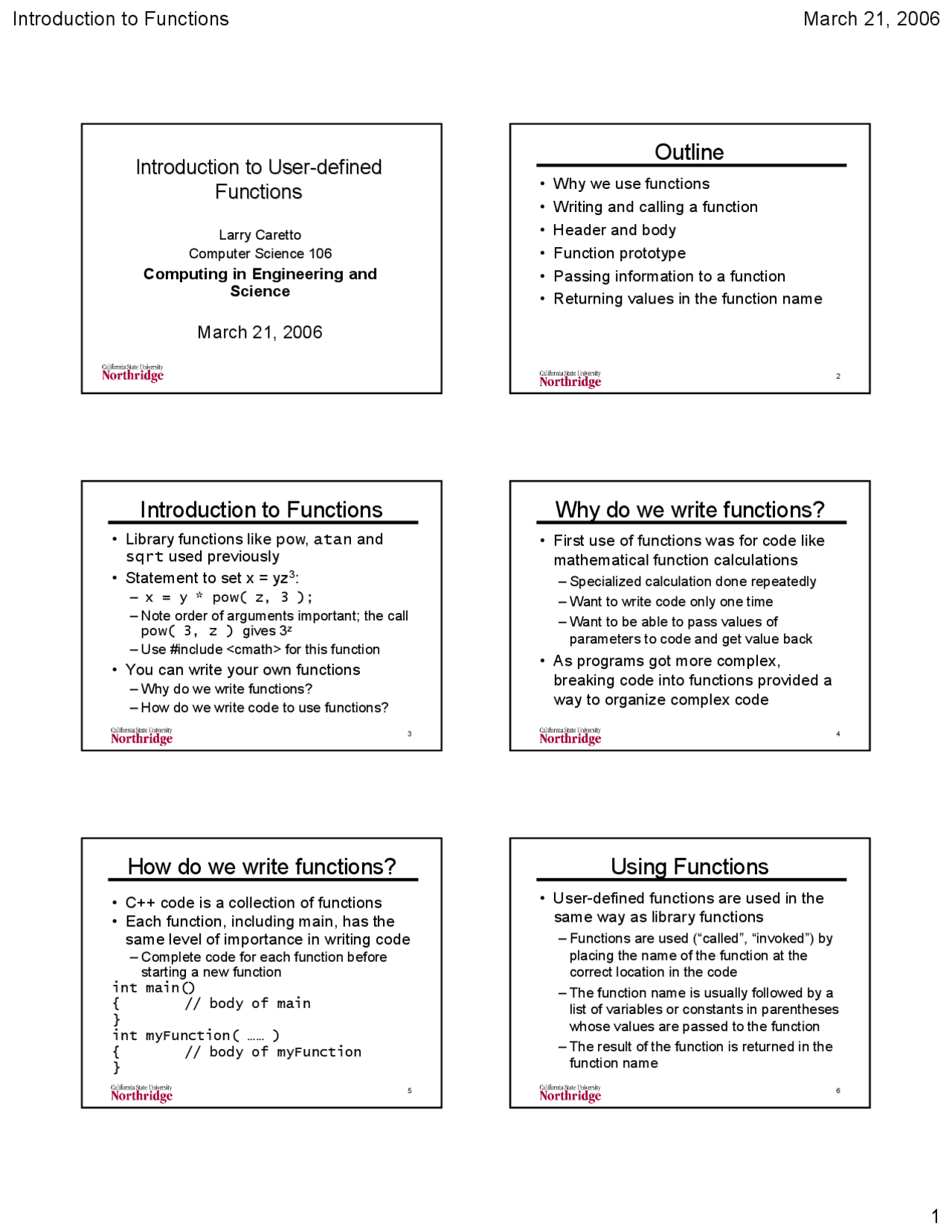 Introduction To User Defined Computing In Engineering And Science