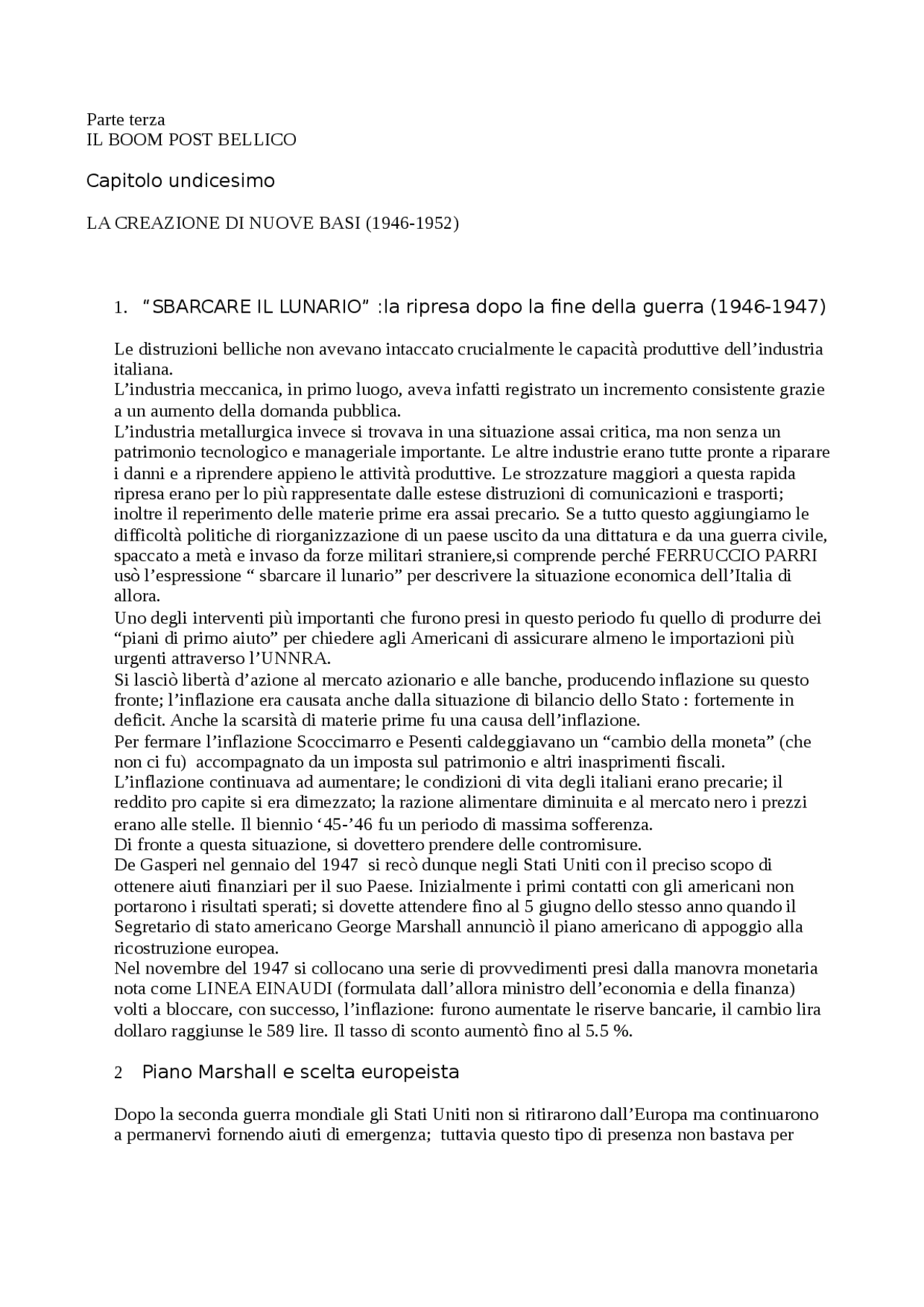 Vera Zamagni Dalla Periferia Al Centro Riassunto Cap Xi Docsity