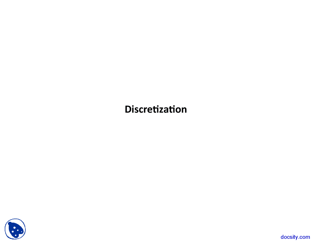 Discretization Advanced Robotics Lecture Slides Docsity