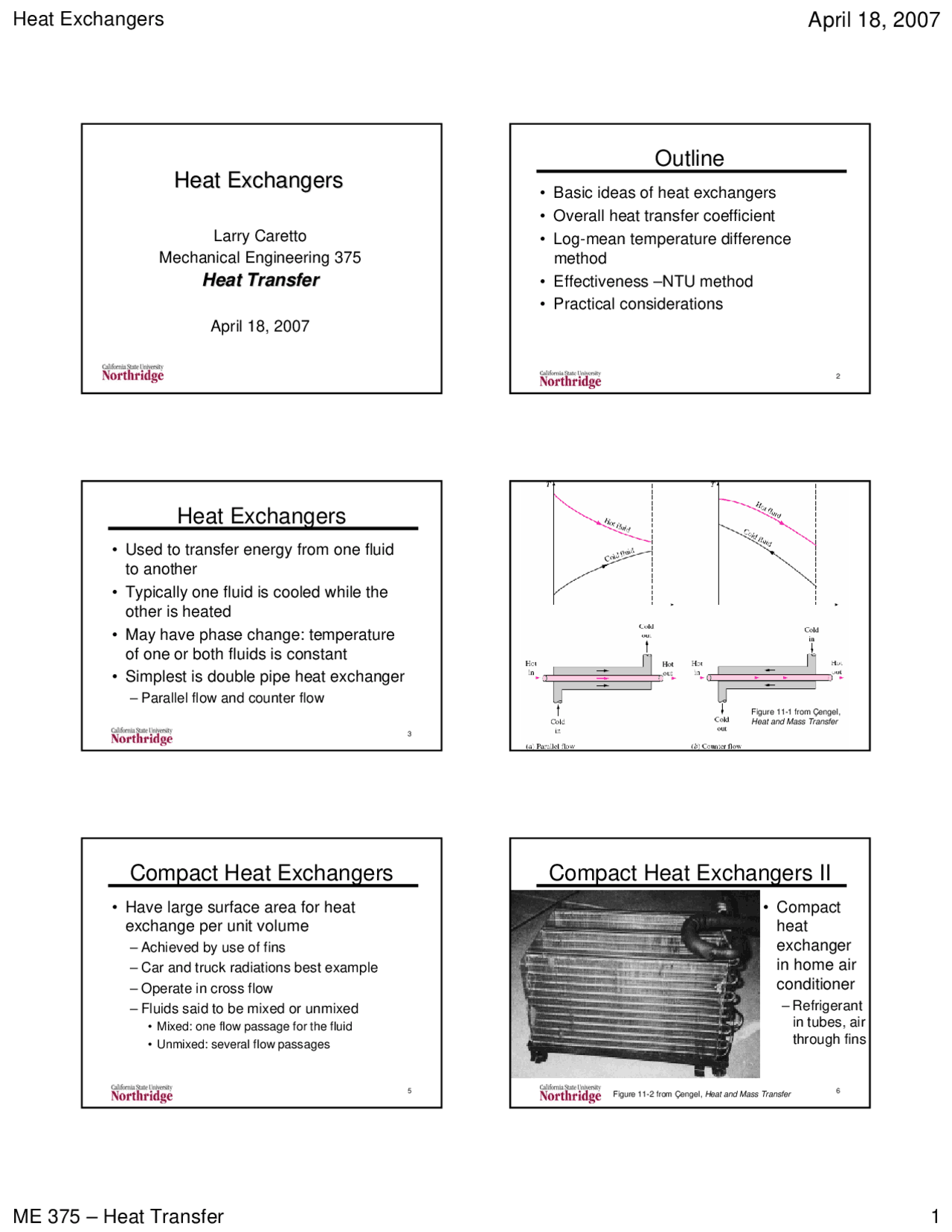 Heat Exchangers - Heat Transfer - Lecture Slides | Slides ...