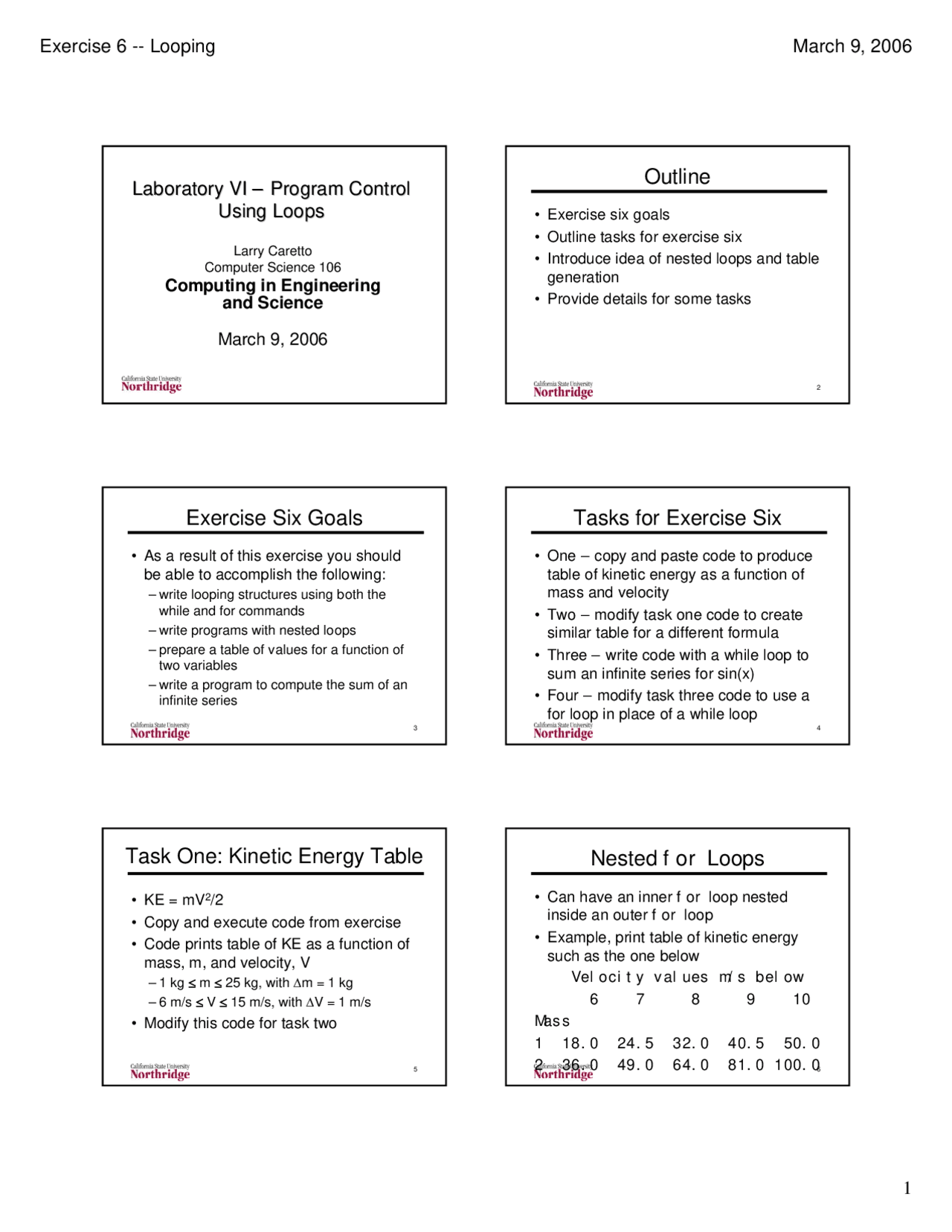 Program Control Using Loops Computing In Engineering And Science