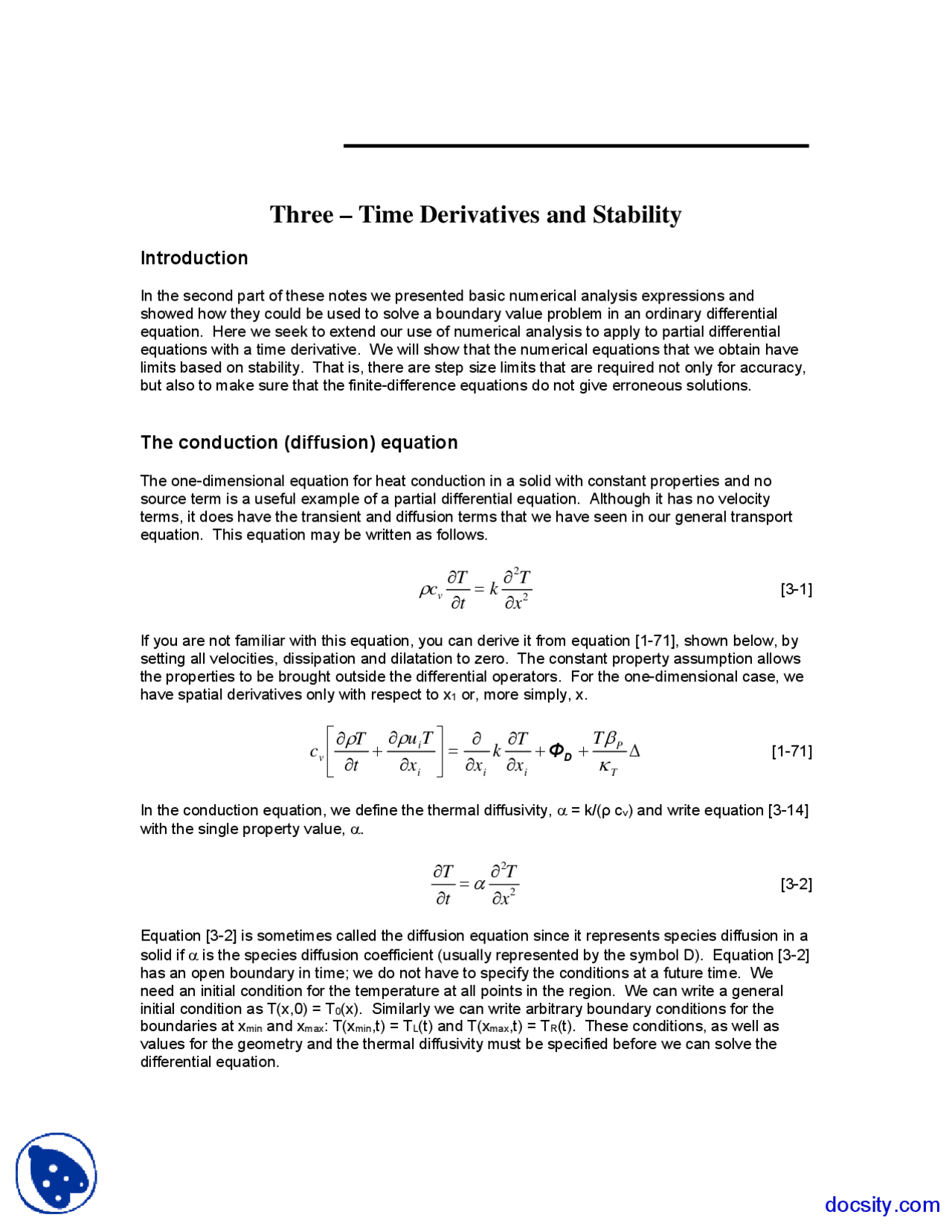 Time Derivatives and Stability - Computational Fluid Dynamics - Lecture ...