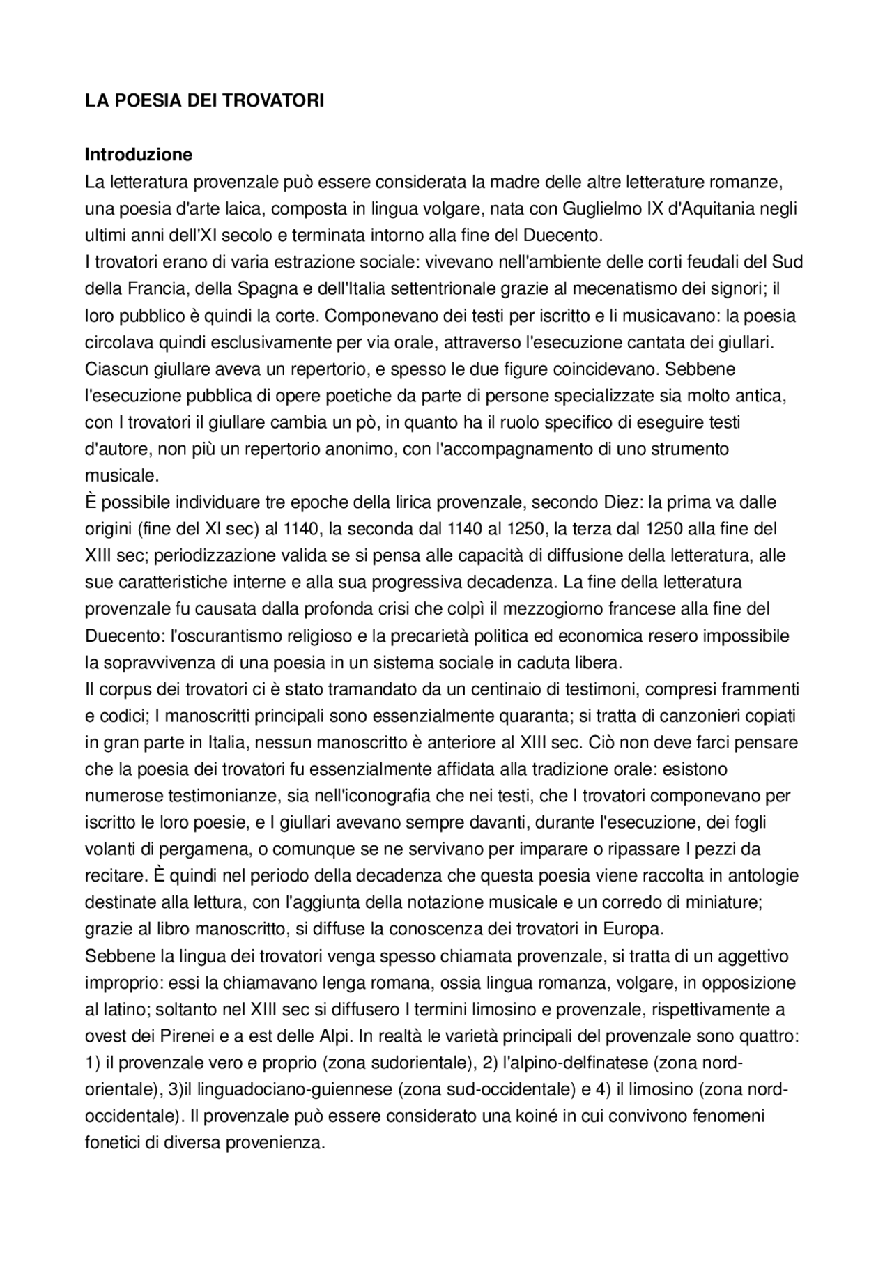 I Trovatori Di Girolamo Docsity