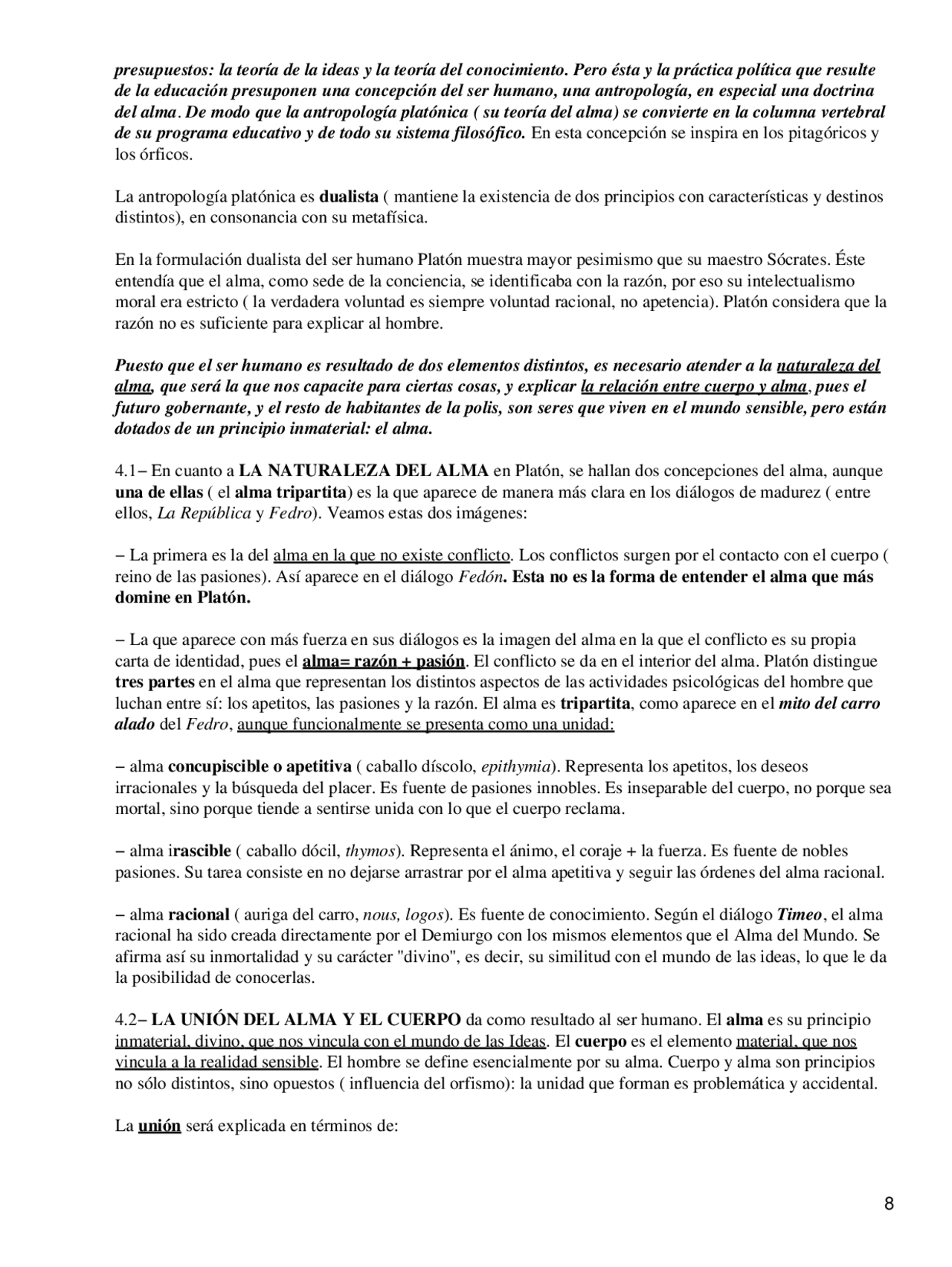 Apuntes Sobre Platón Parte2 Docsity