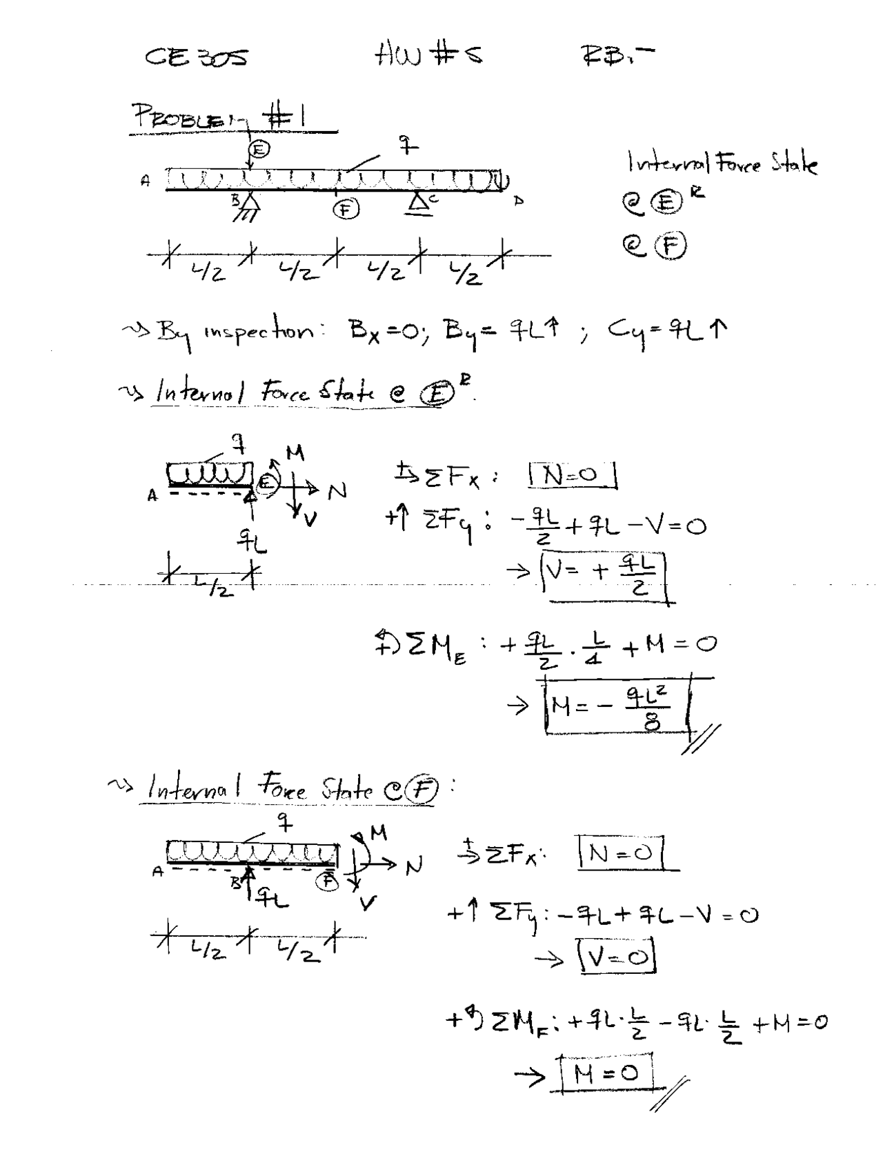 4 Problems On Introduction To Structural Analysis Homework 5 Ce 305