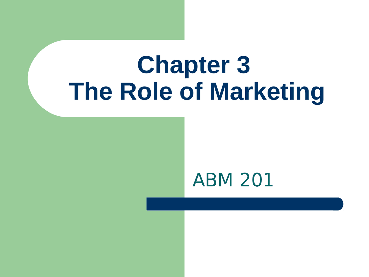The Role Of Marketing Lecture Slides Abm 201 Docsity