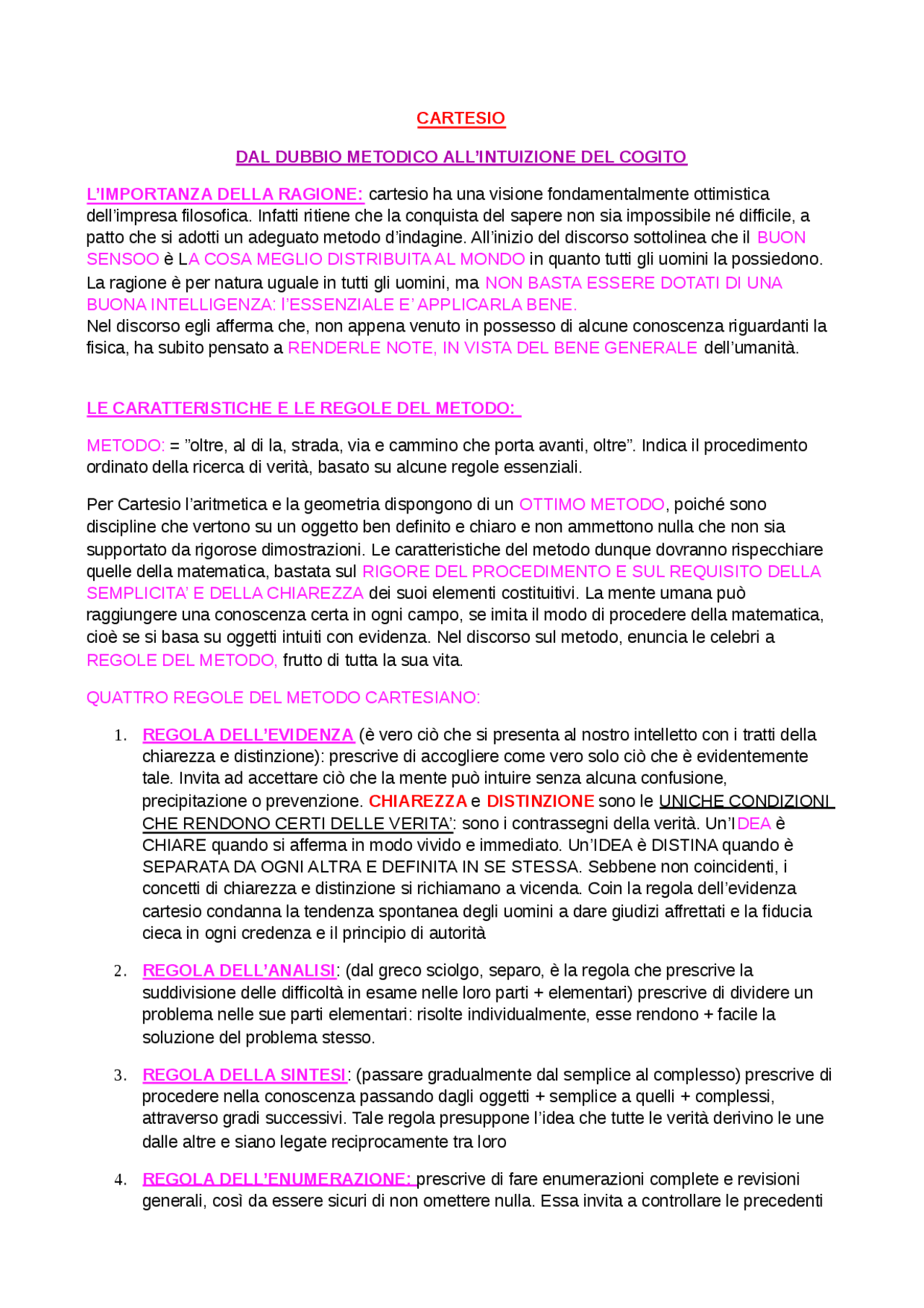 Cartesio Docsity