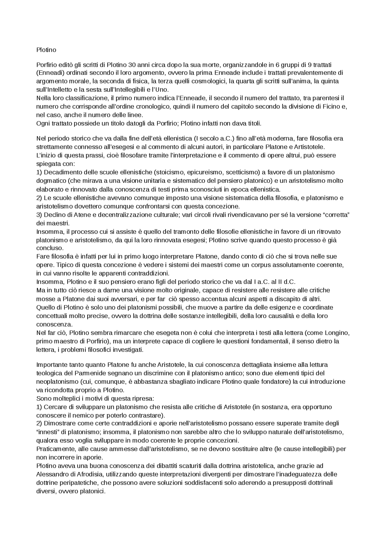 Plotino Docsity